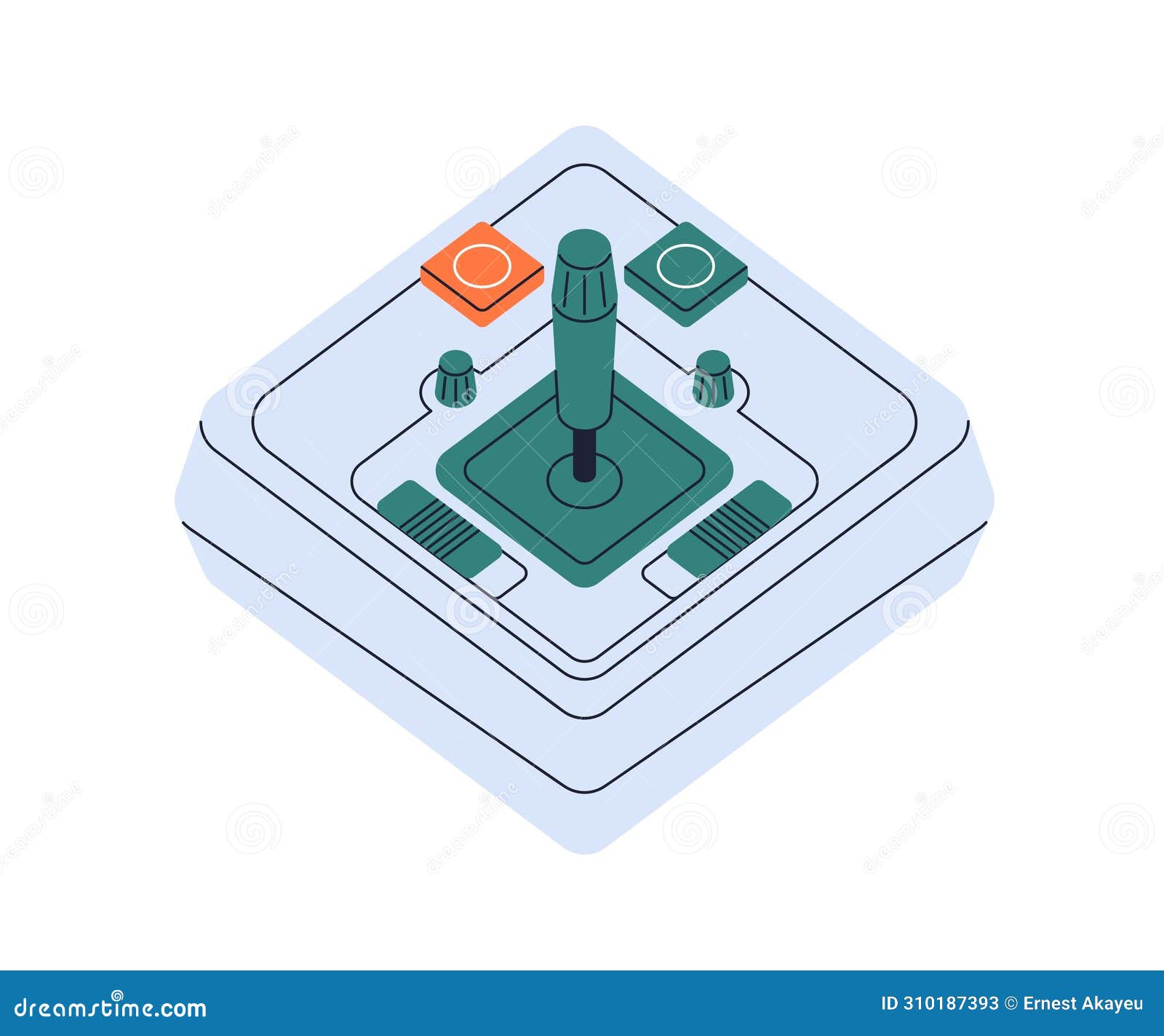 Retro Joystick. Vintage Video Game Controller of 70s and 80s. Old ...