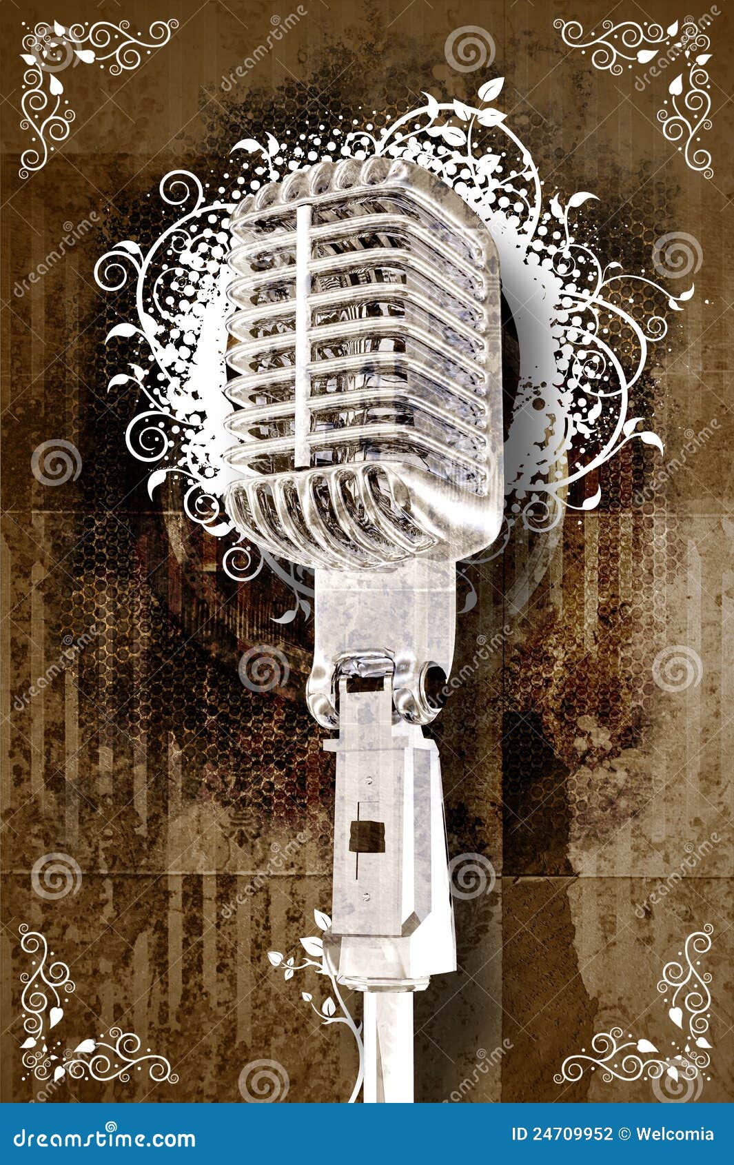 Retro Karaoke stock illustration. Illustration of copyspace - 24709952