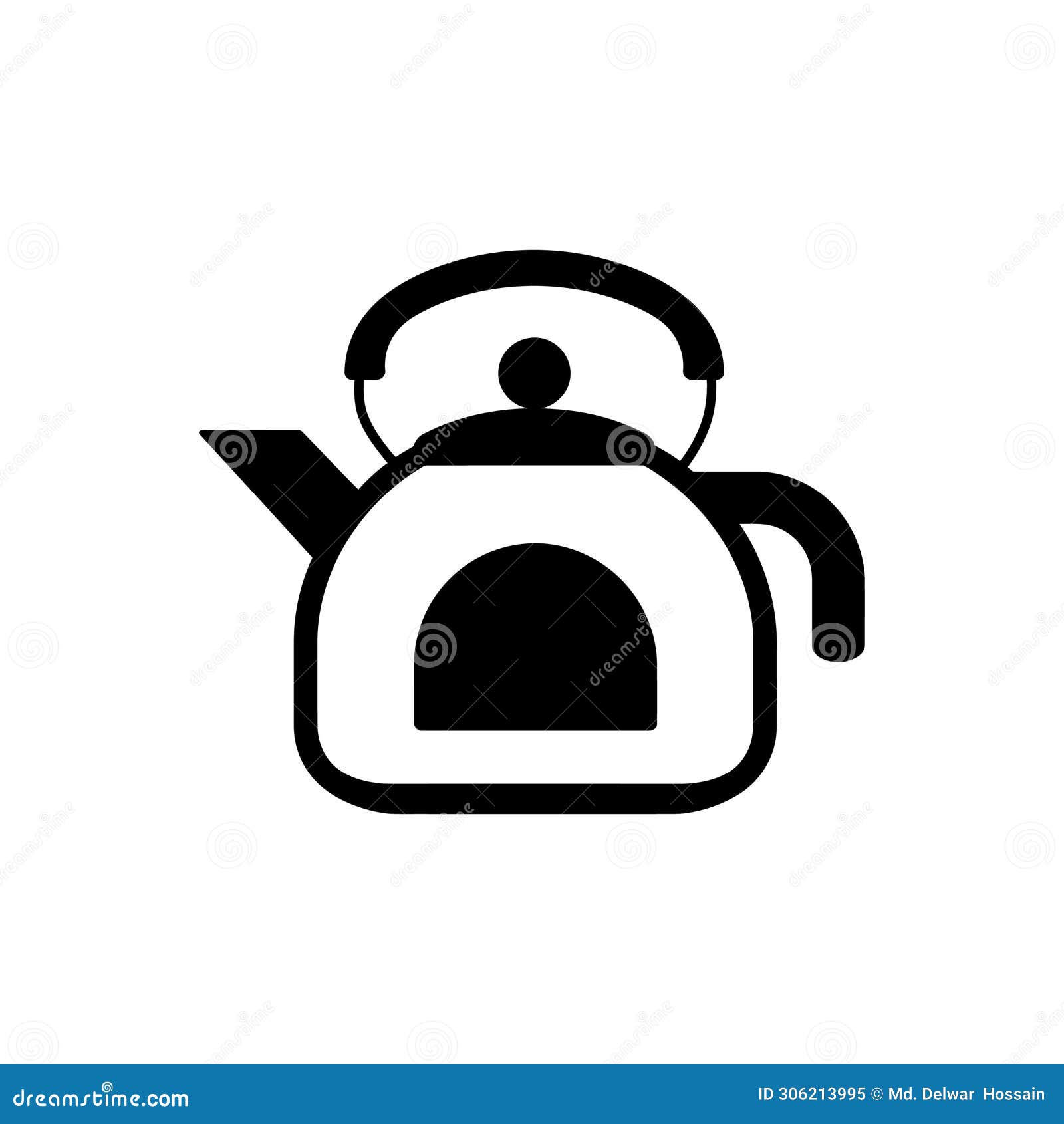 Kettle Icon. Black And White Silhouettes Vector Illustration ...