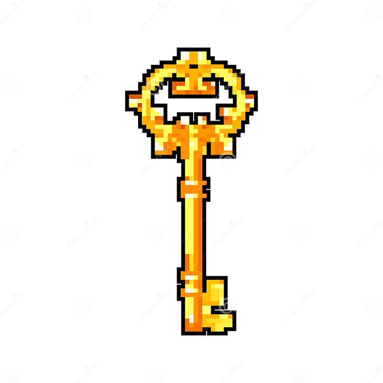 Retro Key Vintage Game Pixel Art Vector Illustration Stock Vector ... Retro Key Vintage Game Pixel Art Vector Illustration Stock Vector ...