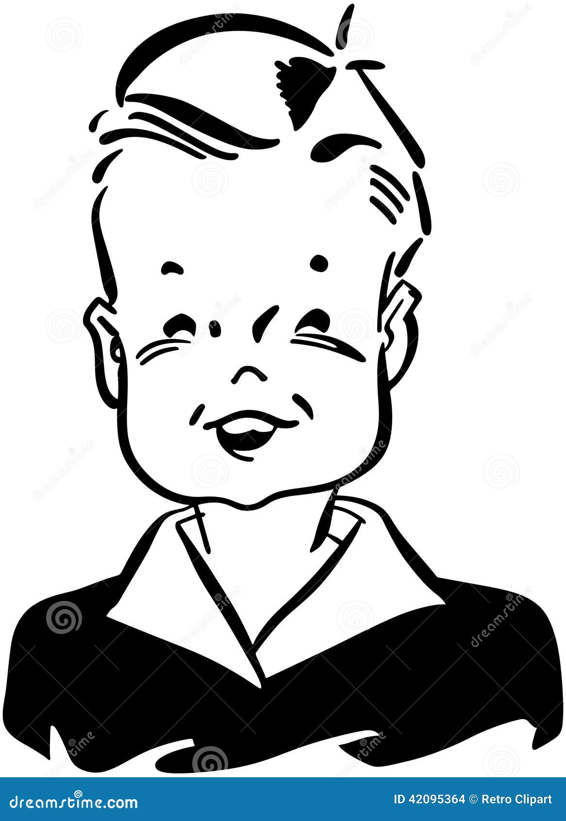 Retro Kid stock vector. Illustration of vintage, 1940 - 42095364