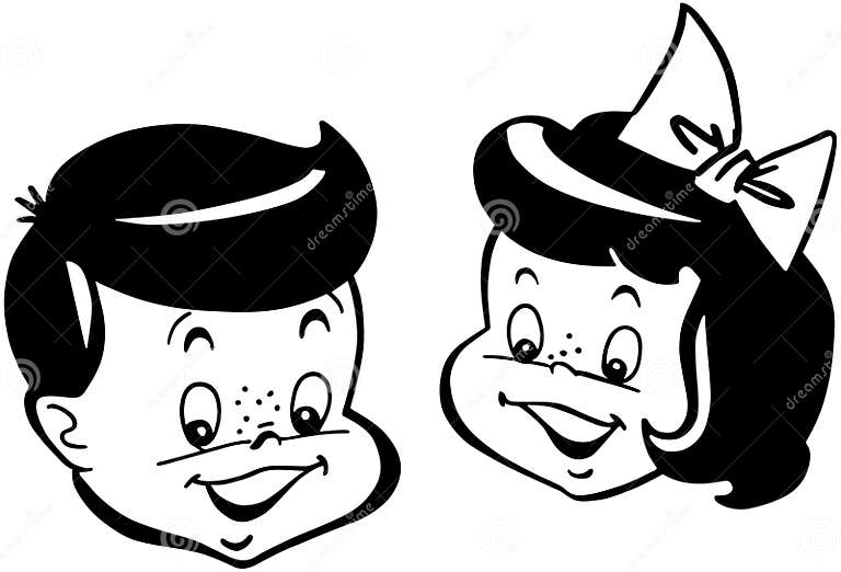 Retro Kids stock vector. Illustration of family, cartoons - 42095283