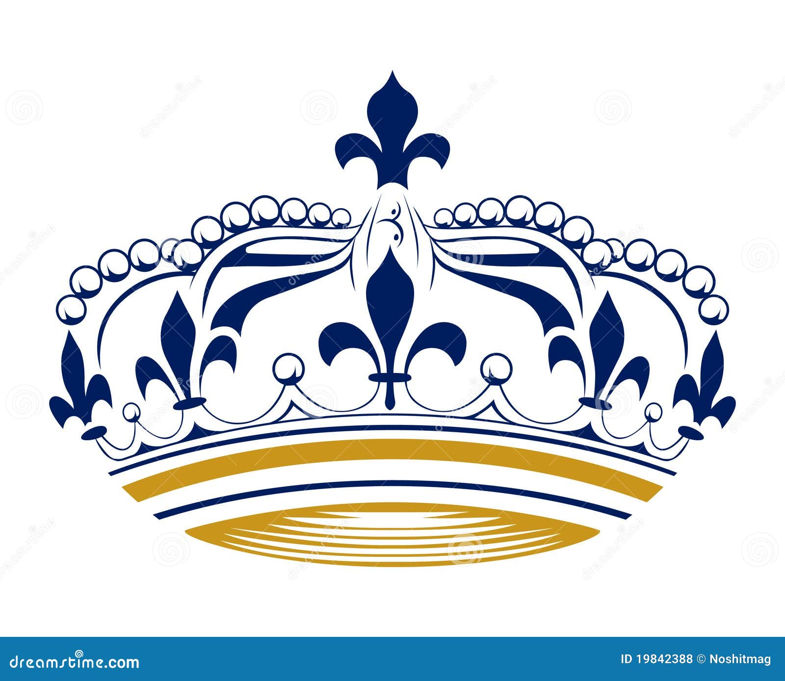 Retro king crown stock vector. Illustration of graphic - 19842388