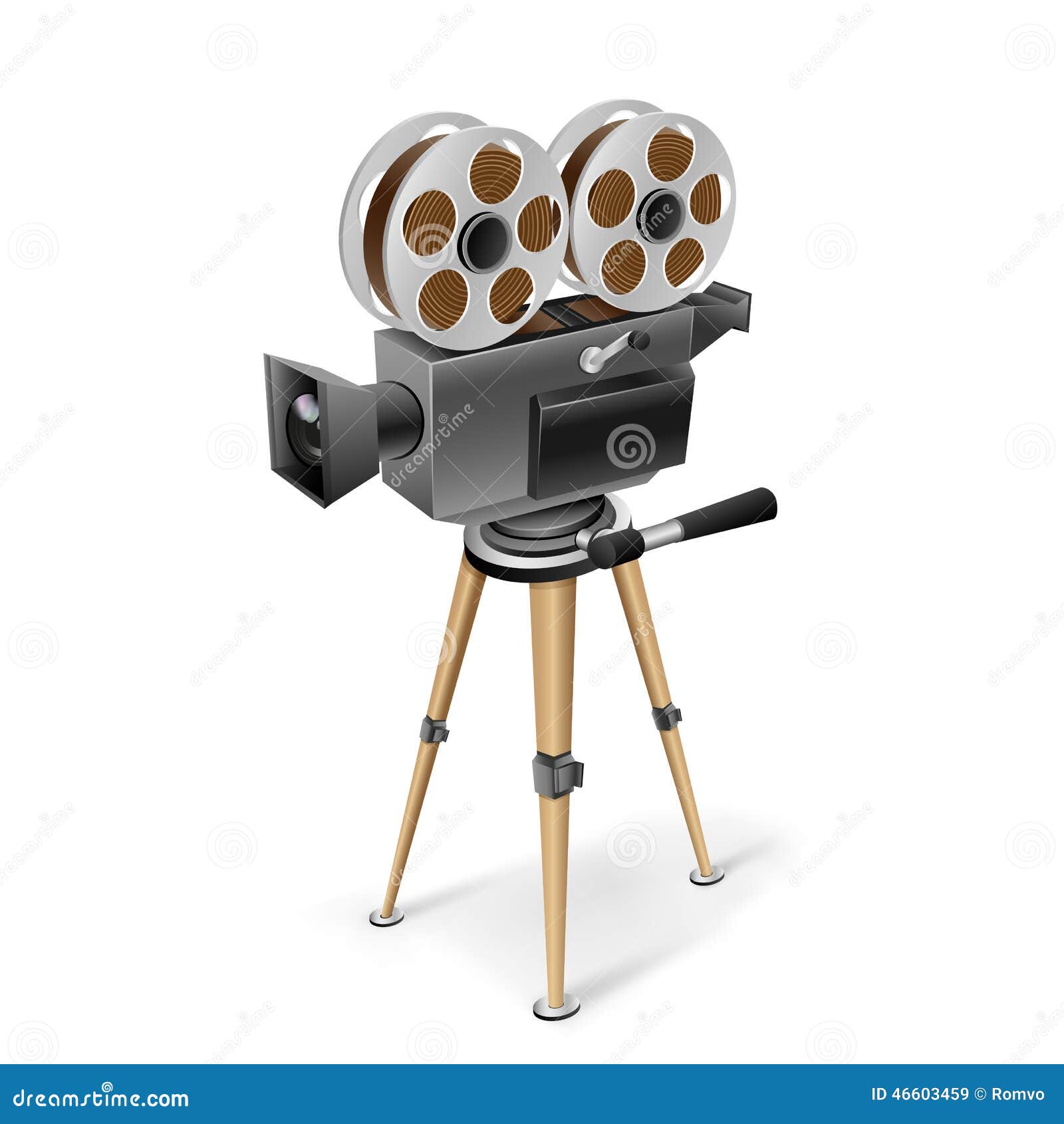 Retro- Kino-Kamera vektor abbildung. Illustration von unterhaltung ...