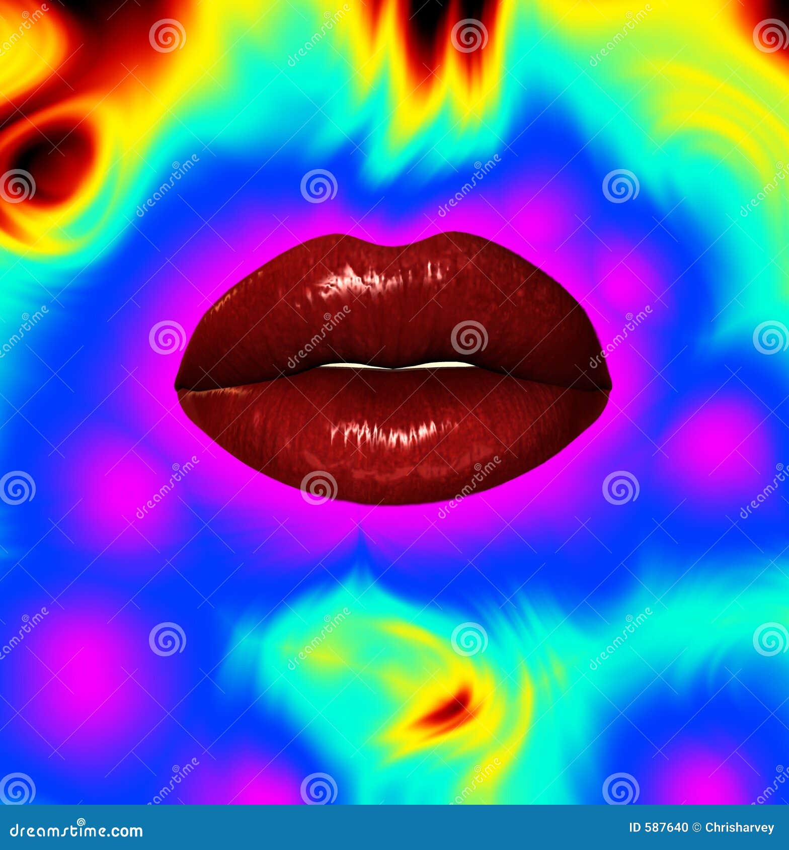 Psychedelic Kiss Stock Illustrations – 54 Psychedelic Kiss Stock ...
