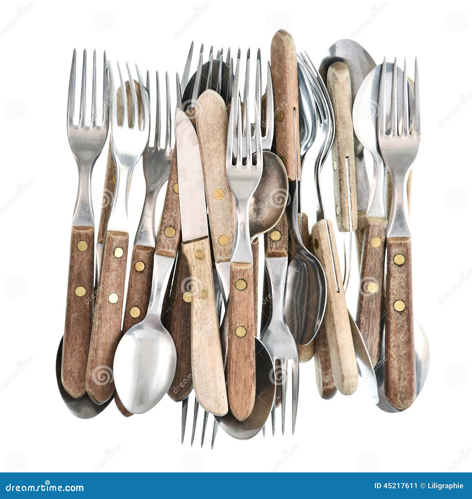 Retro Kitchen Utensils Knife Fork And Spoon Antique Cutlery Stock Image Image 45217611