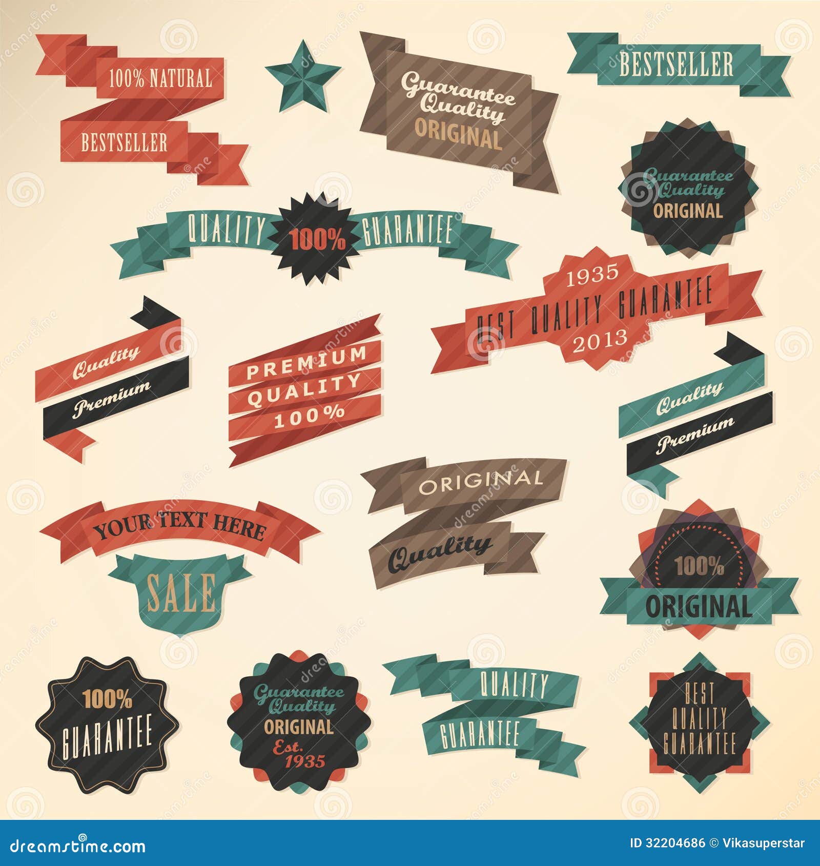 Retro label collection stock vector. Illustration of insignia - 32204686