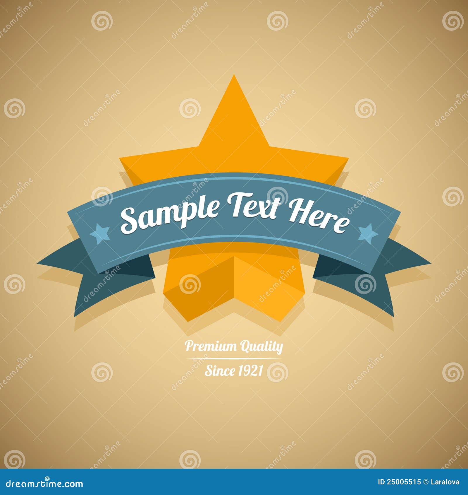 Retro label with gold star stock vector. Illustration of creative ...