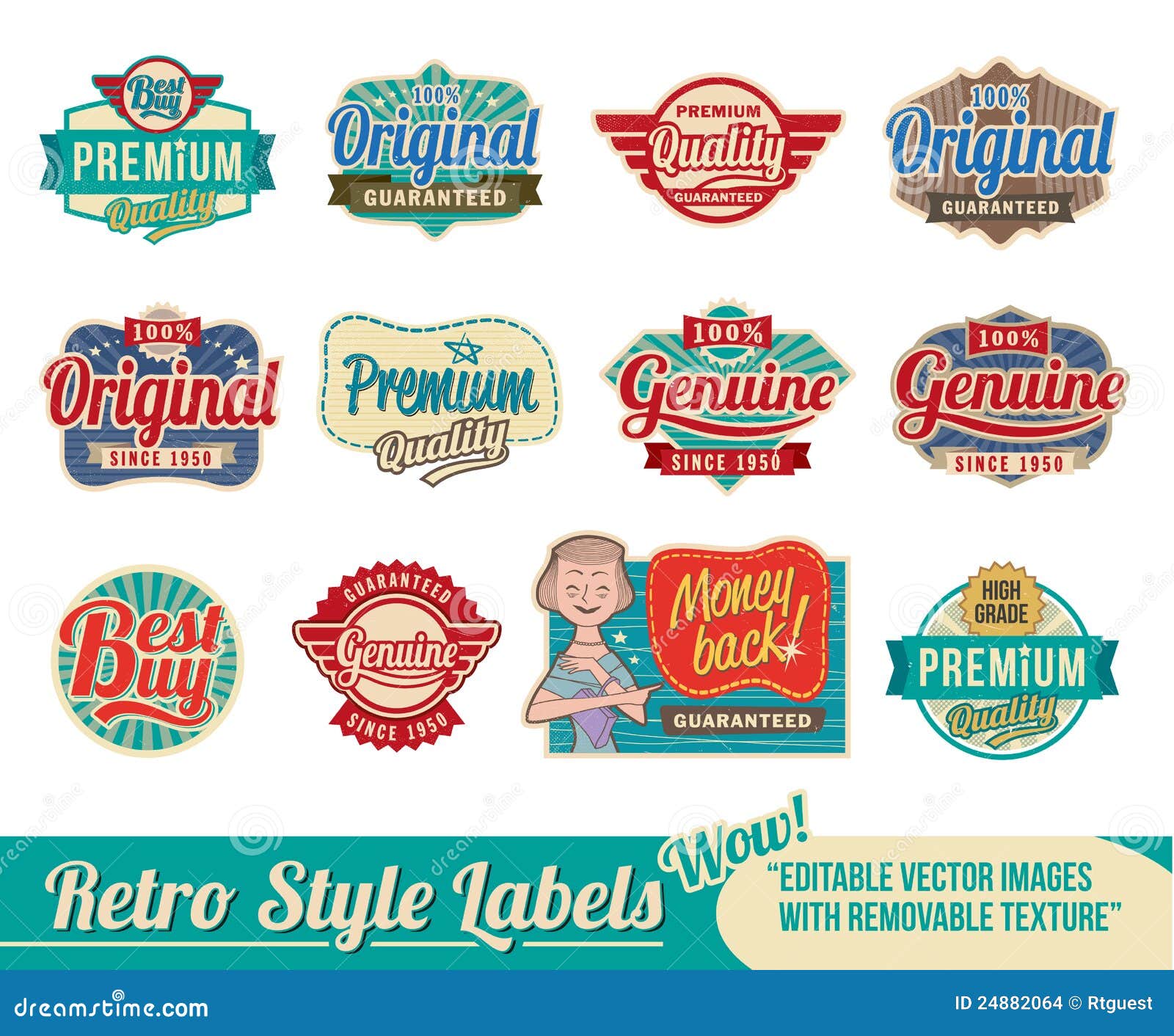 Retro Label Banner Vector Illustration | CartoonDealer.com #24881992