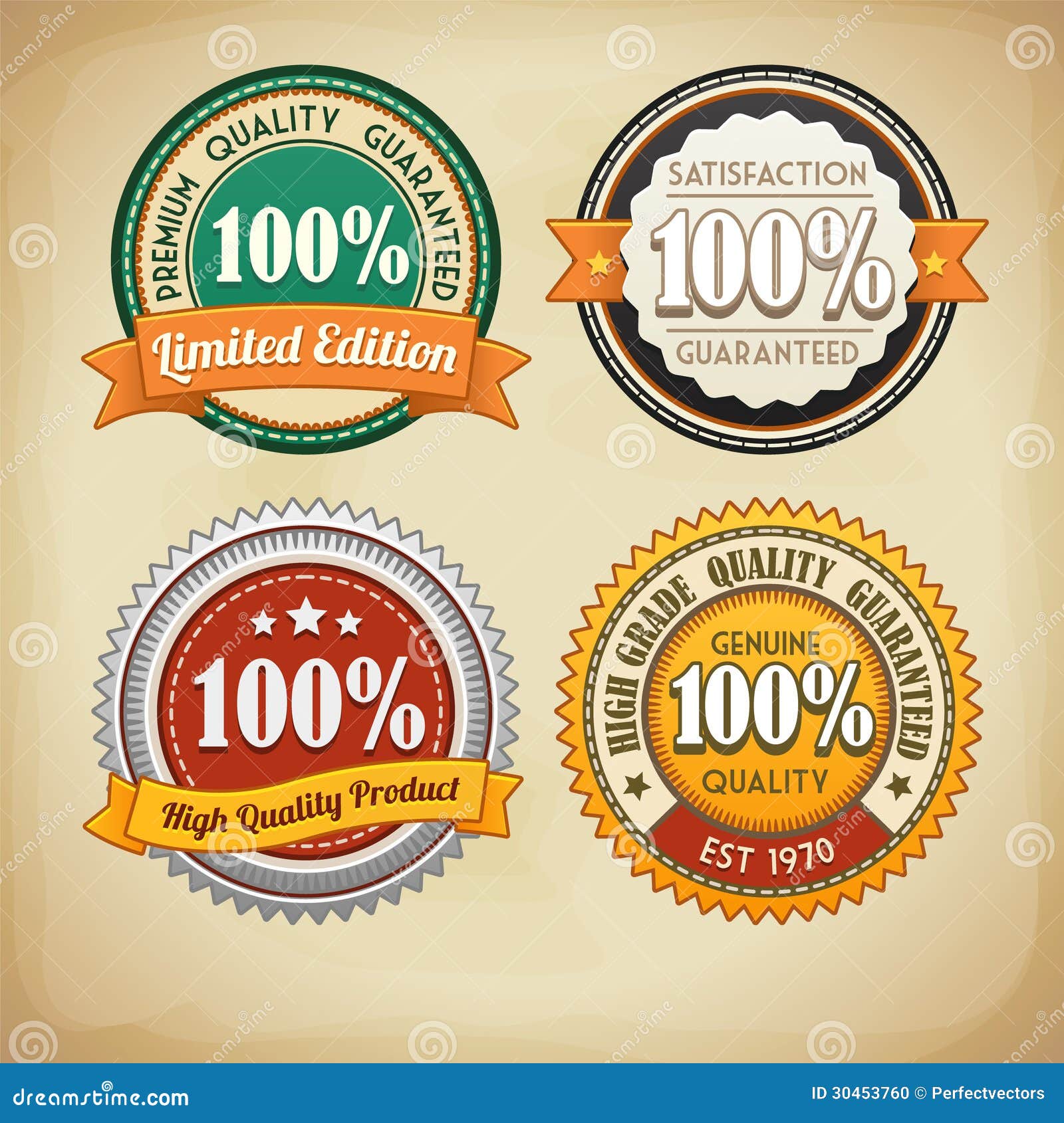 Retro Label Set 1 stock vector. Illustration of premium - 30453760