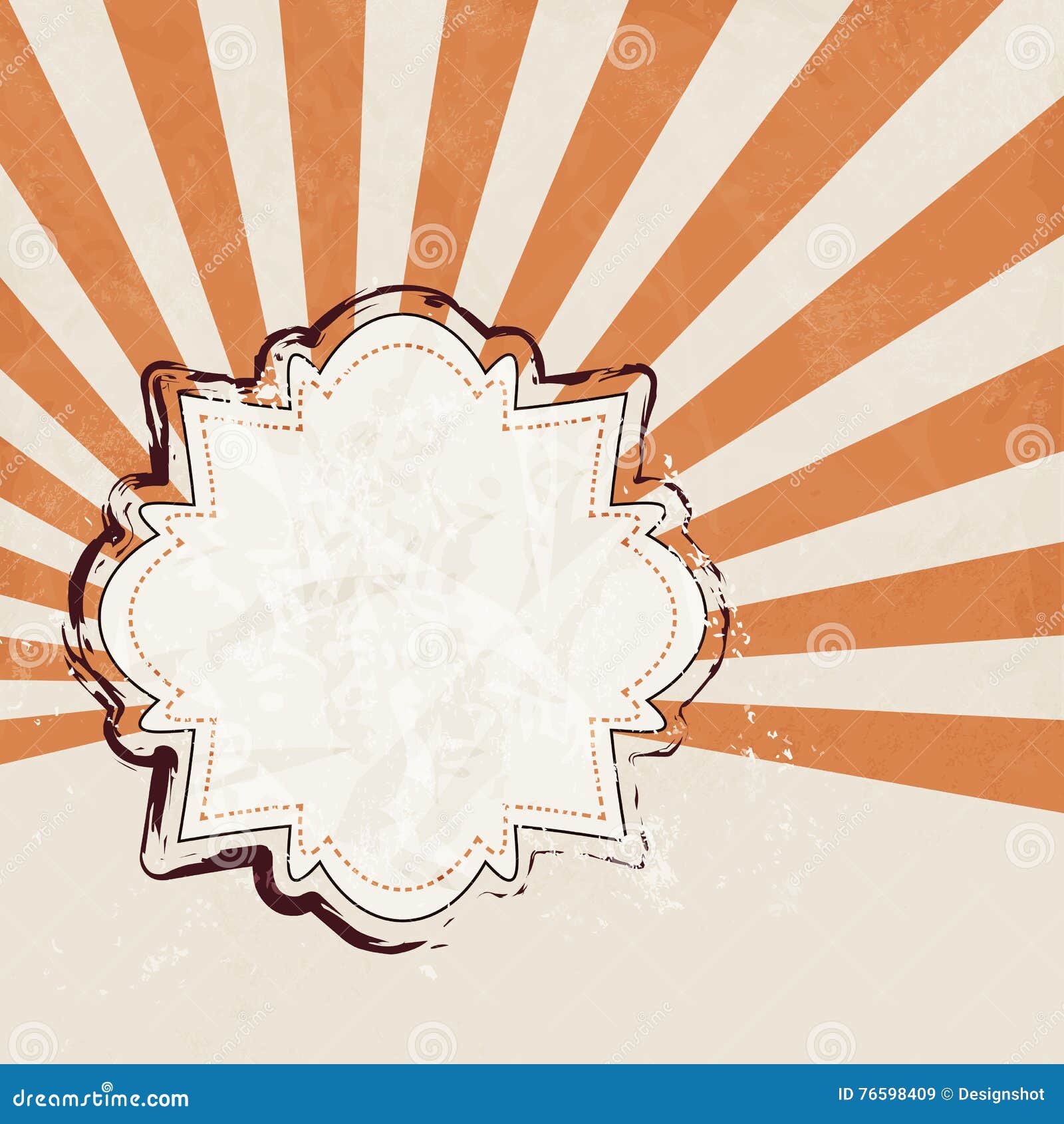 Retro Label with Starburst Background Stock Vector - Illustration of ...