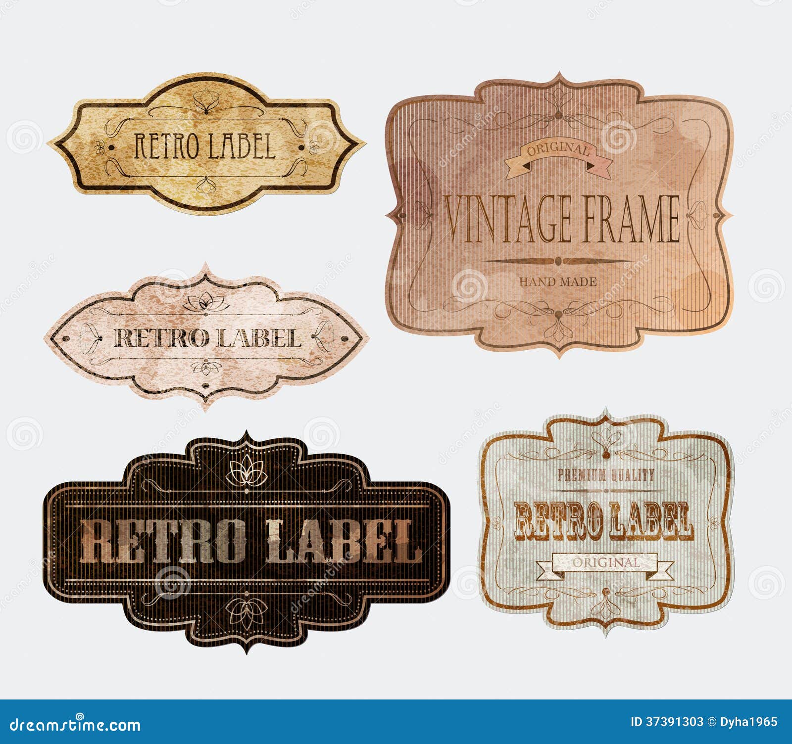 RETRO LABELS stock vector. Illustration of vintage, label - 37391303