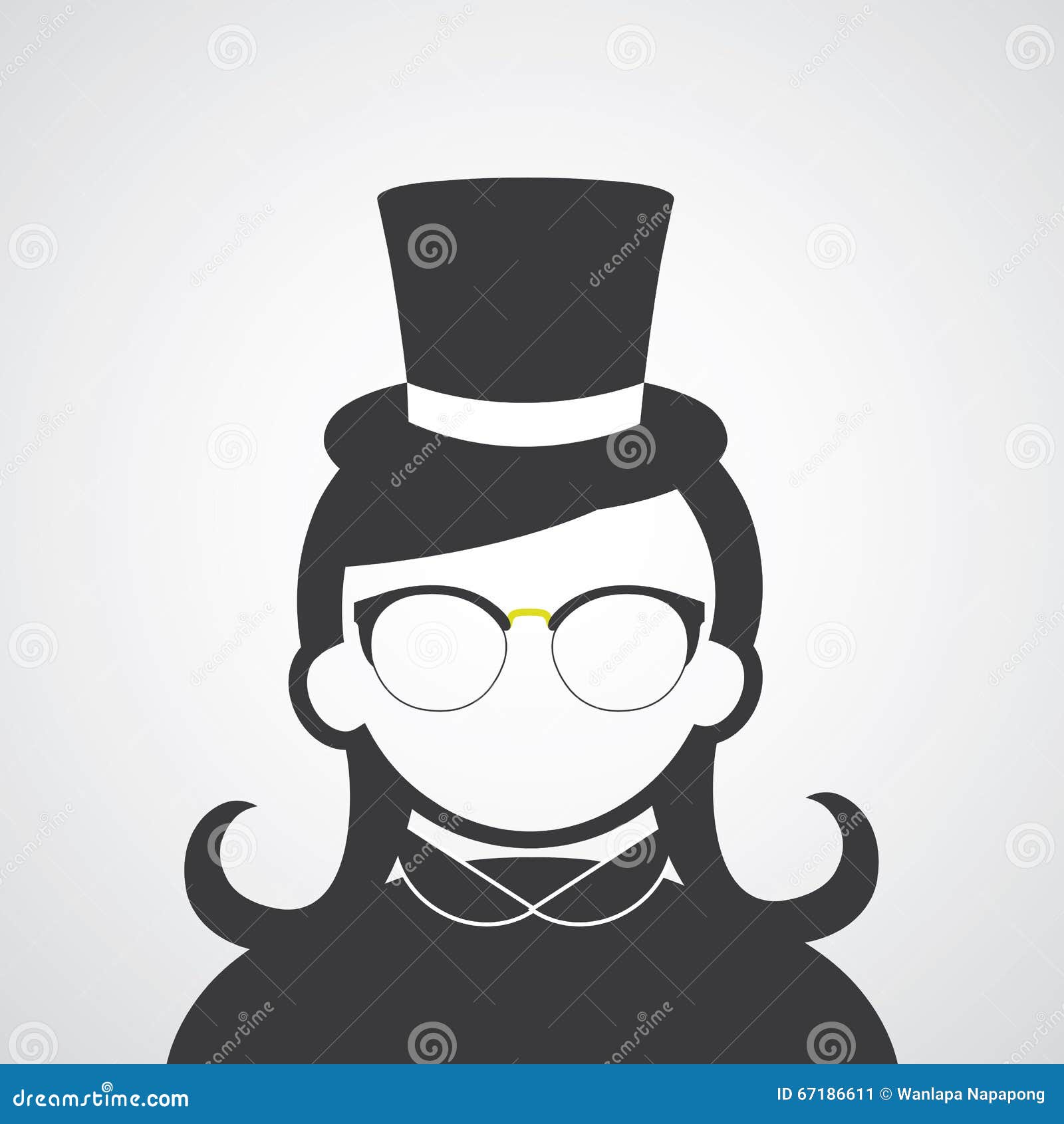 Retro lady symbol stock vector. Illustration of fashioned - 67186611