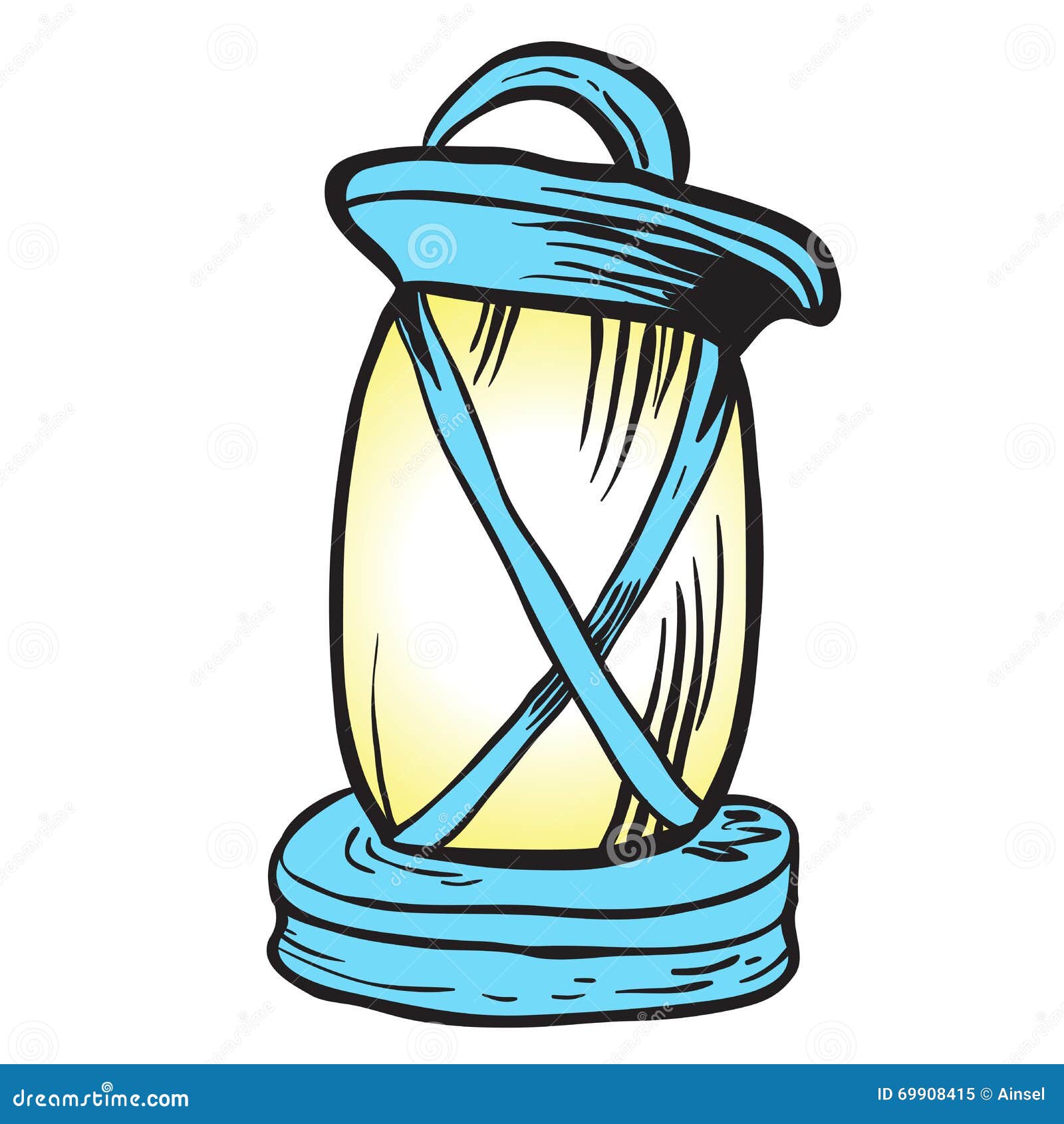 Retro lamp stock vector. Illustration of retro, light - 69908415