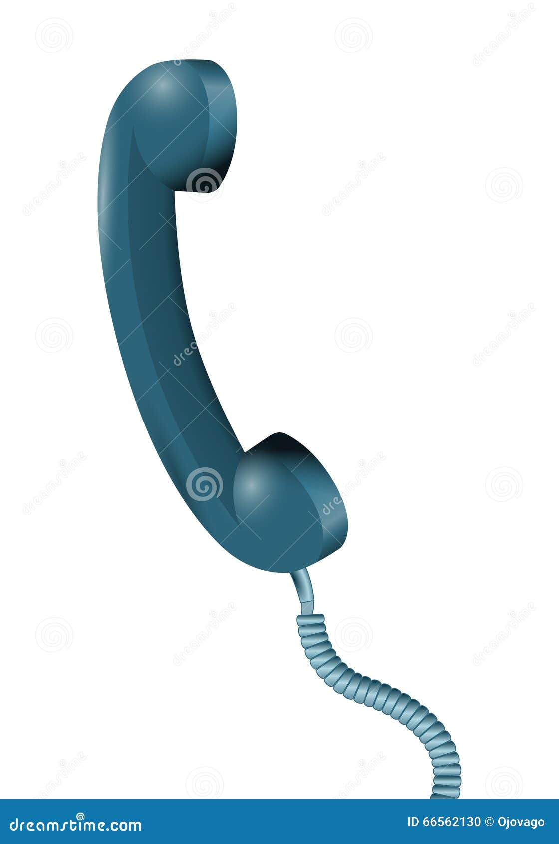Retro Land Line Phone Blue. Call Us Illustration Stock Vector ...