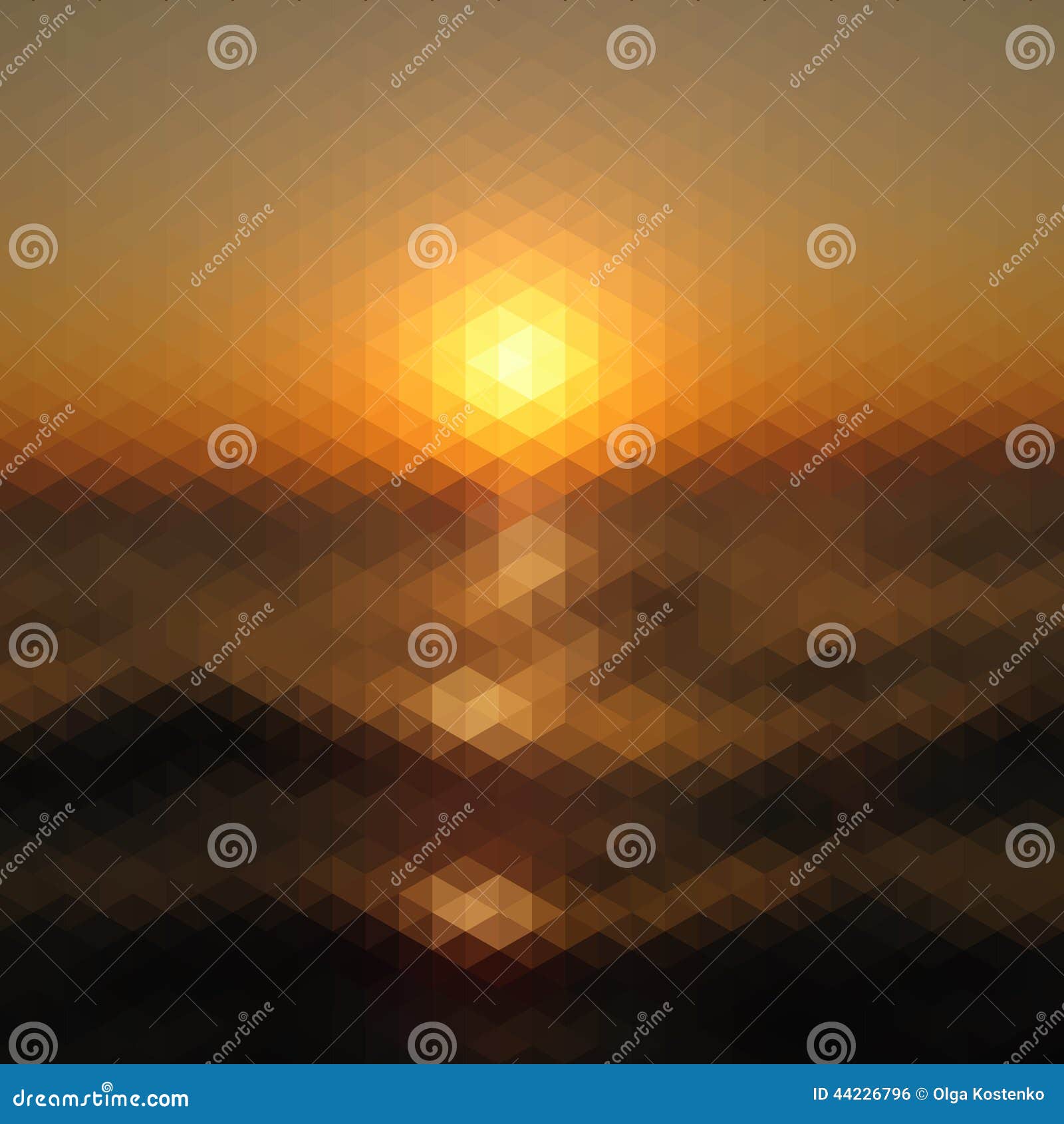 Retro Landscape Pattern of Geometric Shapes. Stock Vector ...