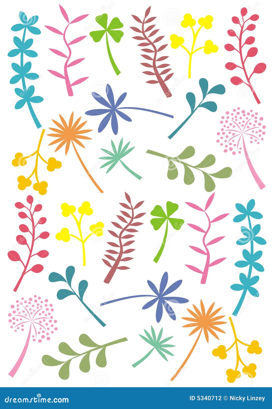 Retro leaf shapes stock vector. Illustration of leaf, clip - 5340712