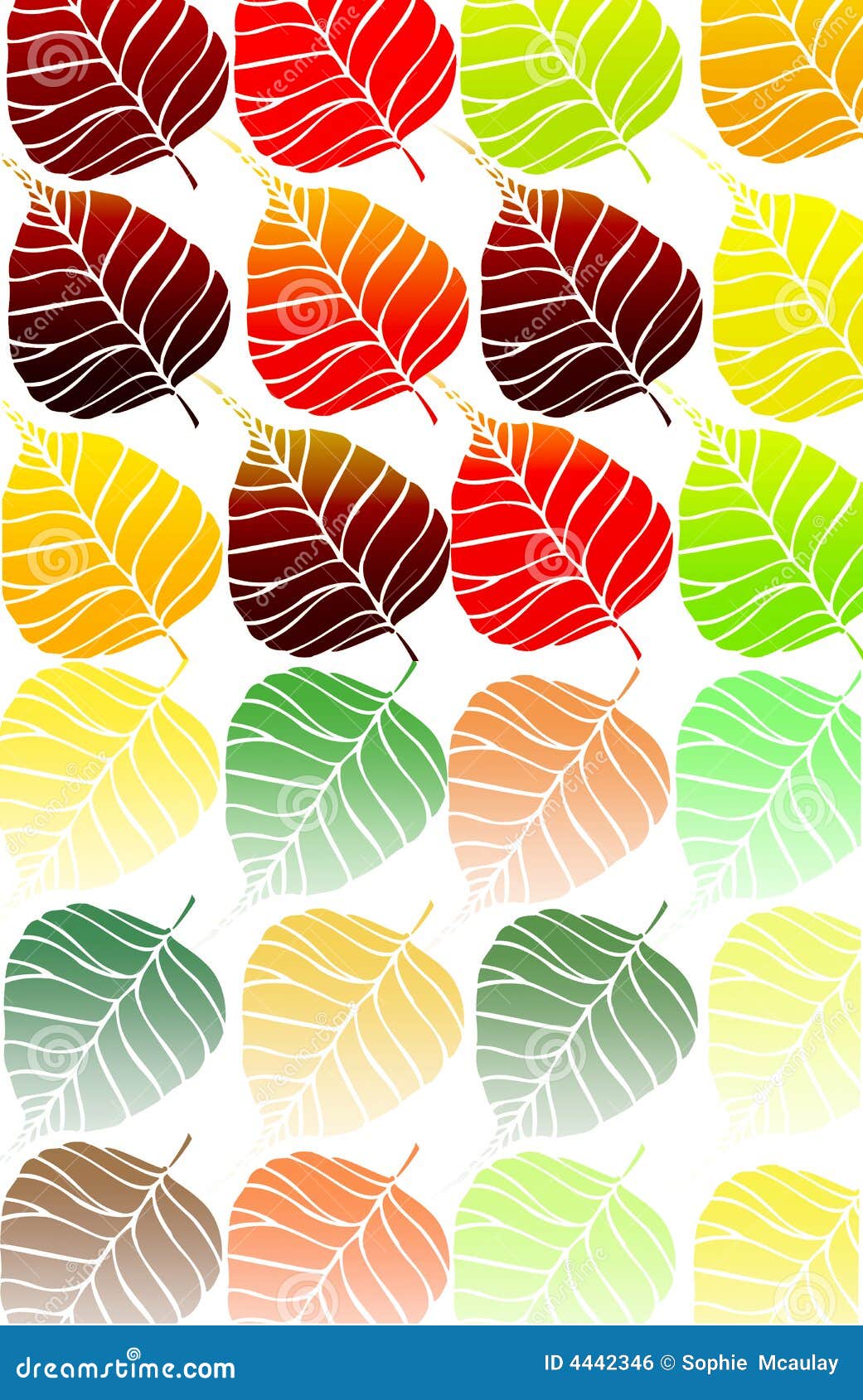Retro leaf wallpaper stock illustration. Illustration of brown - 4442346