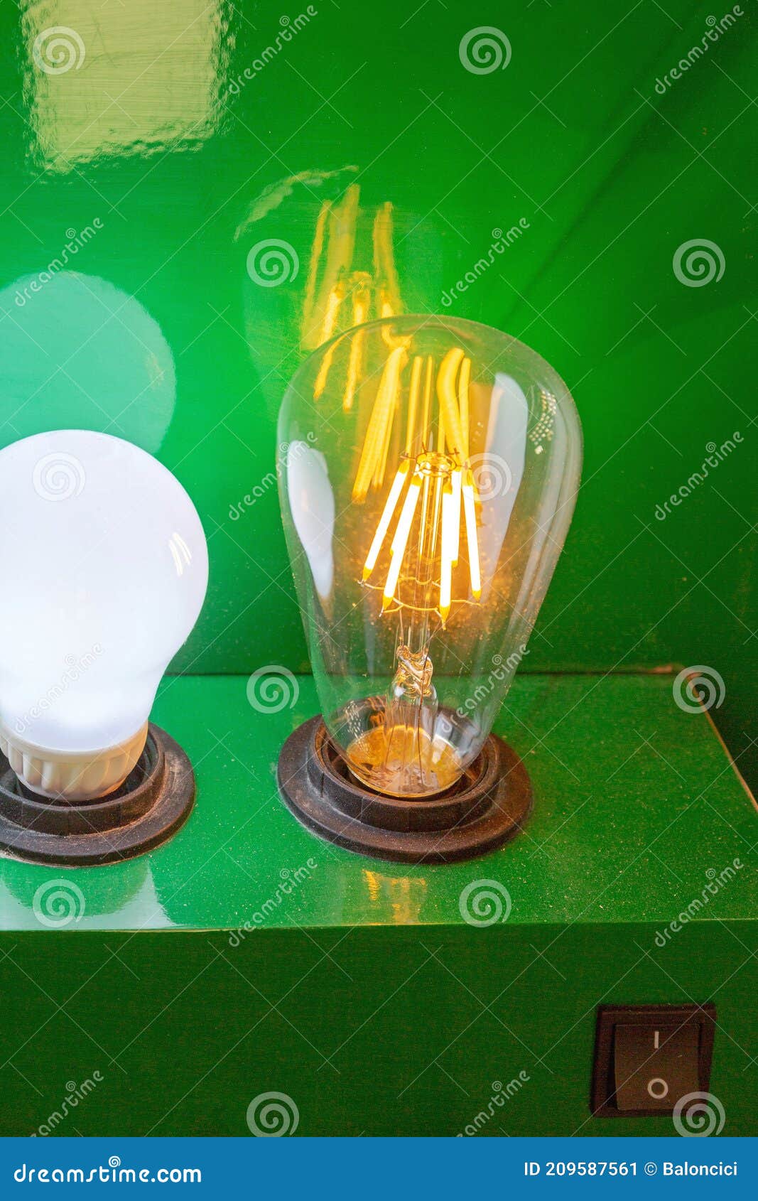 Retro Led Lightbulb stock image. Image of modern, light - 209587561