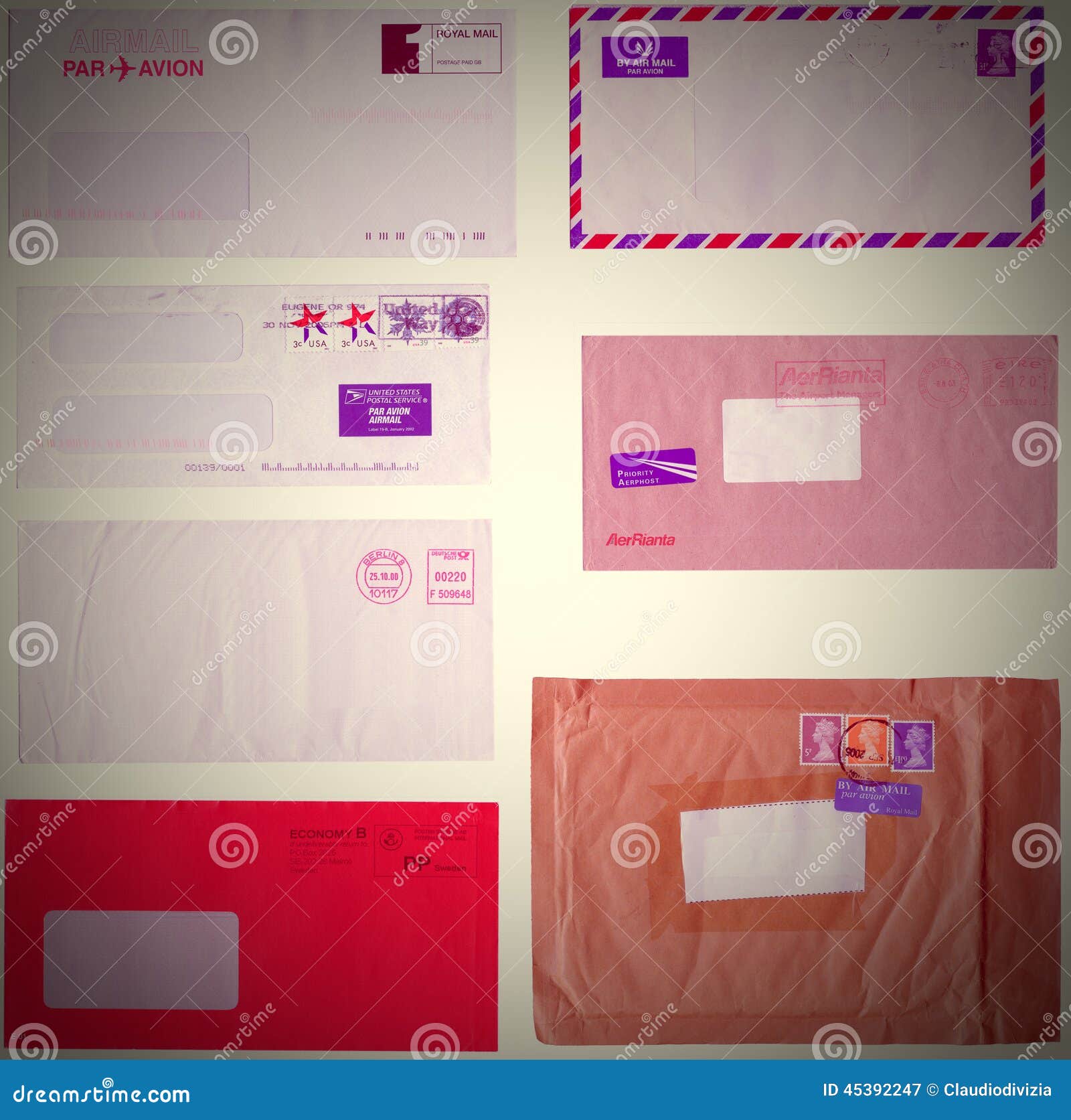 Retro letter envelope editorial photography. Image of paper - 45392247