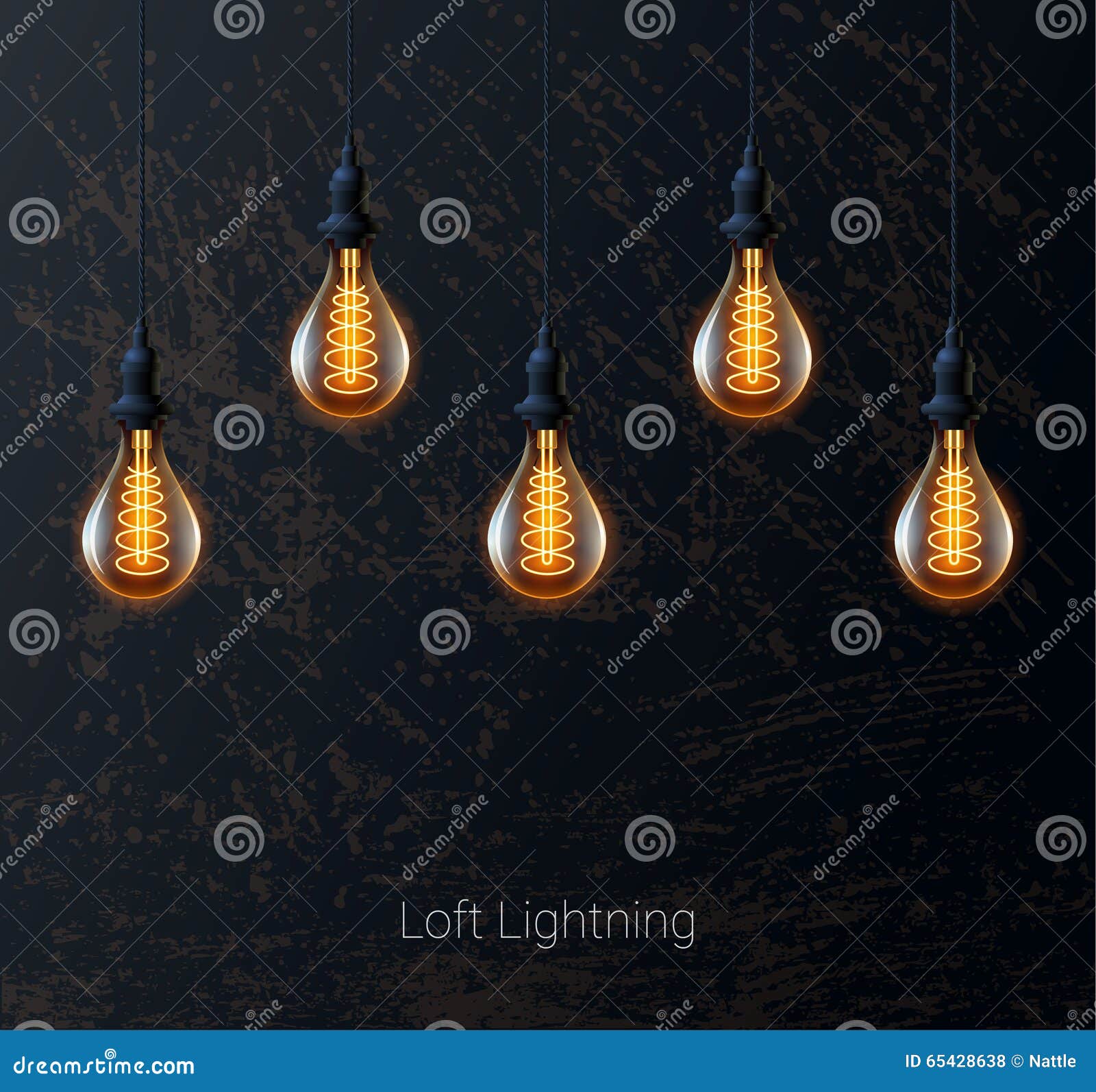 Retro light bulb stock vector. Illustration of dark, decorative - 65428638