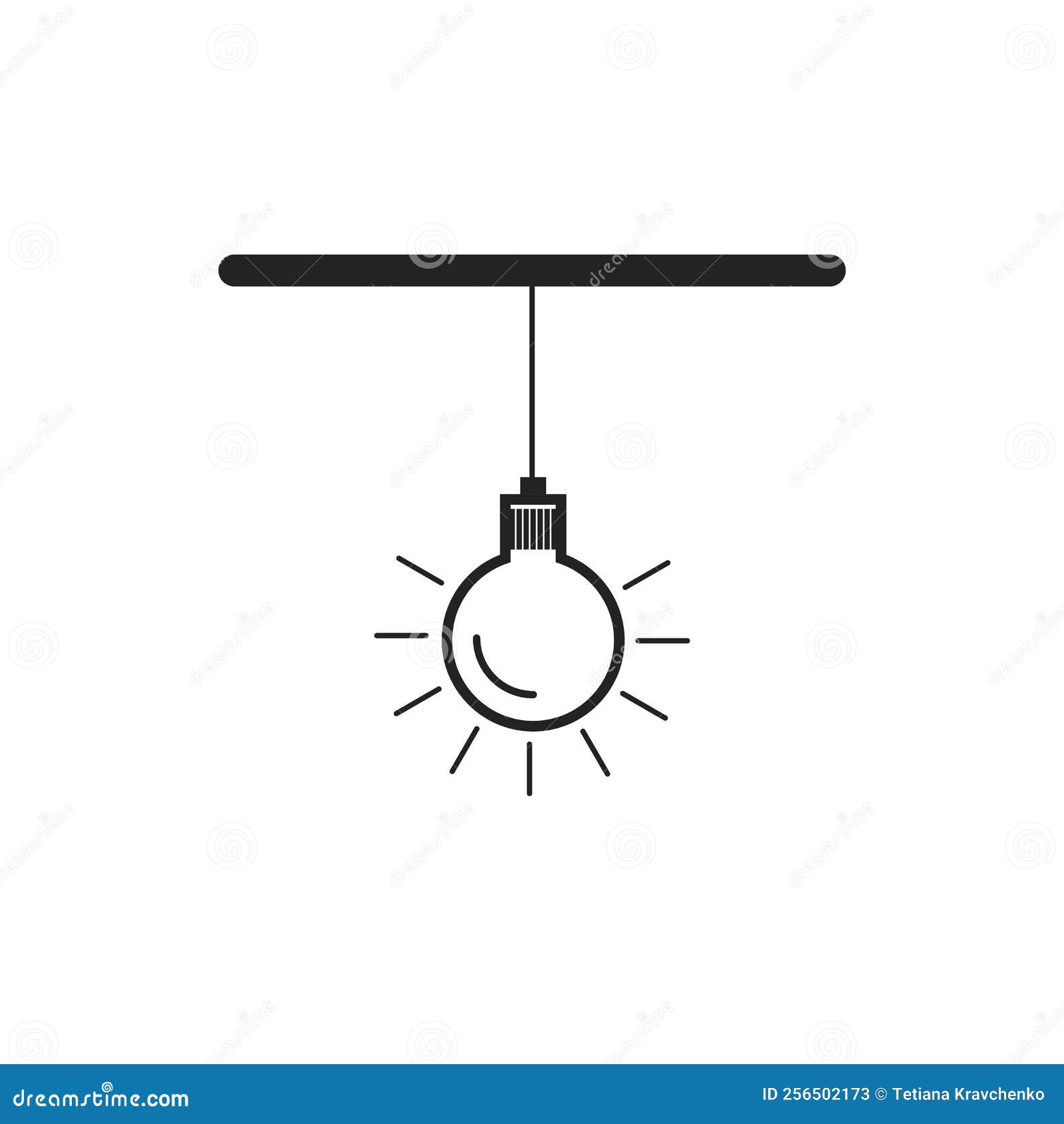 Retro Light Bulb Ceiling Icon. Vector Illustration. Stock Image Stock ...