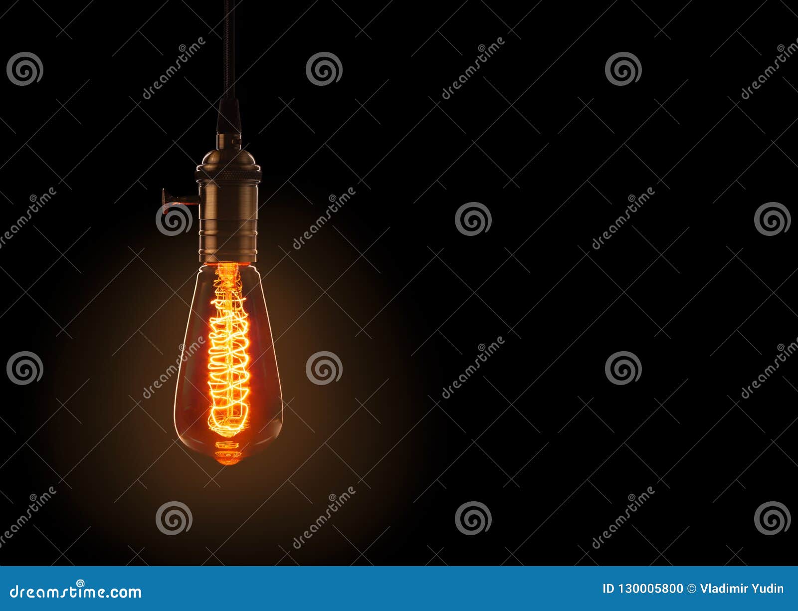 Retro light bulb stock photo. Image of incandescent - 130005800
