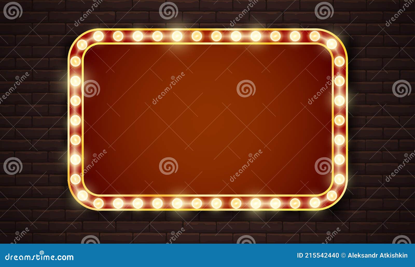 Retro Light Frame stock vector. Illustration of vector - 215542440