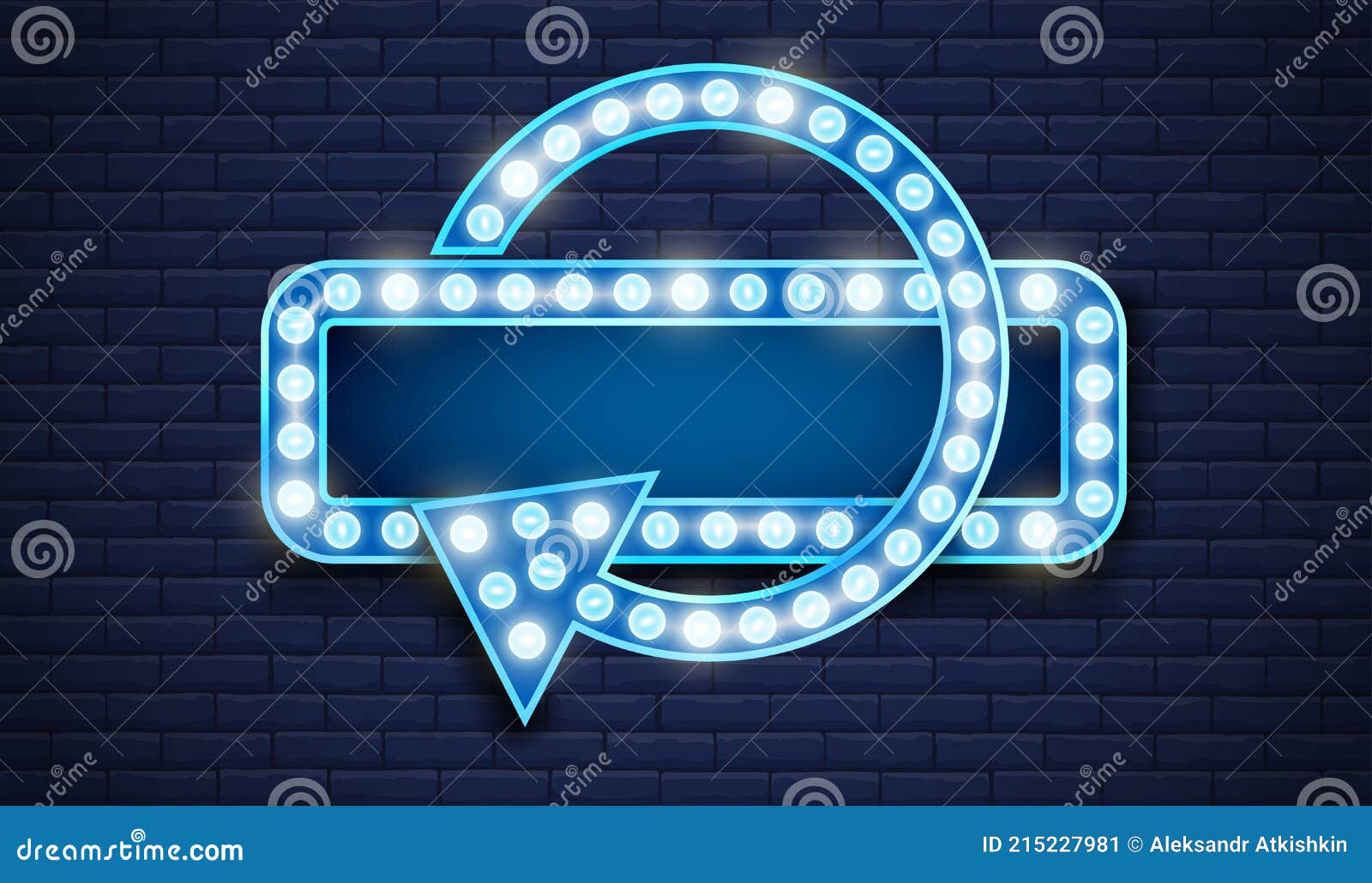 Retro Light Sign stock vector. Illustration of nightclub - 215227981