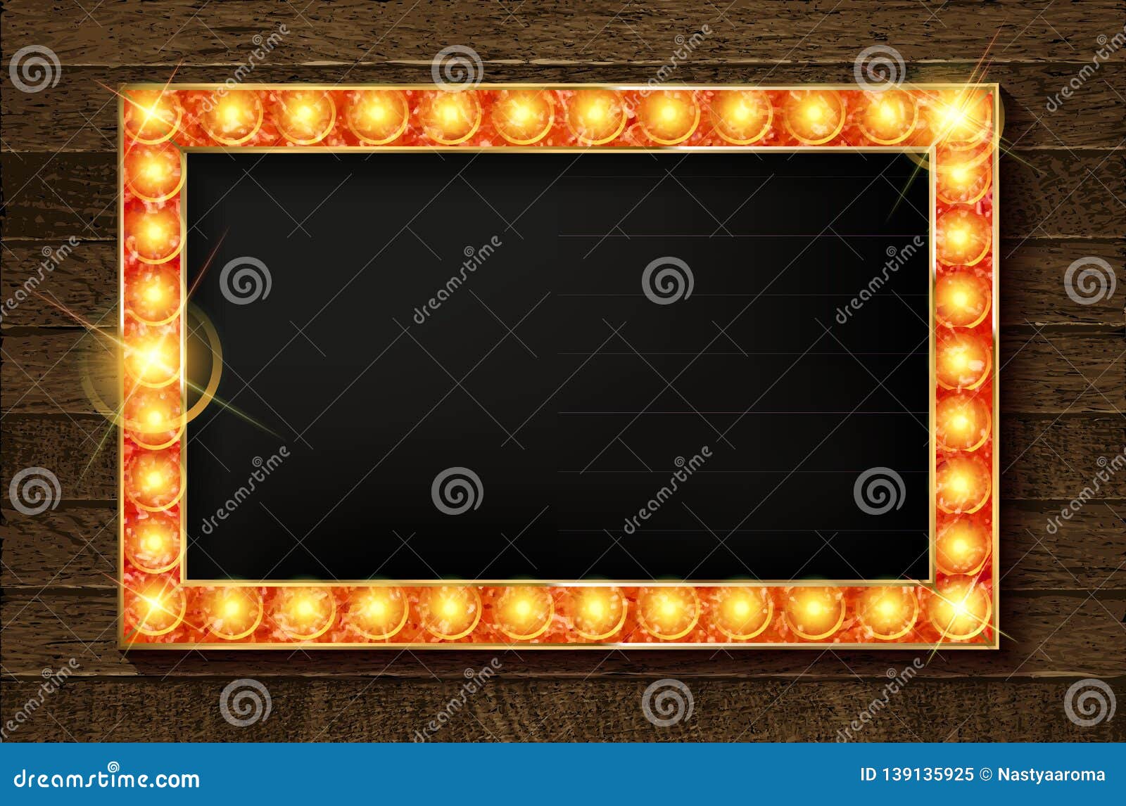 Retro light sign stock illustration. Illustration of color - 139135925