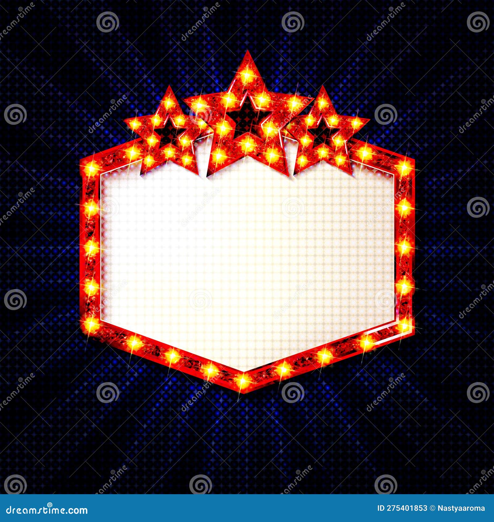 Retro light sign stock vector. Illustration of bulb - 275401853