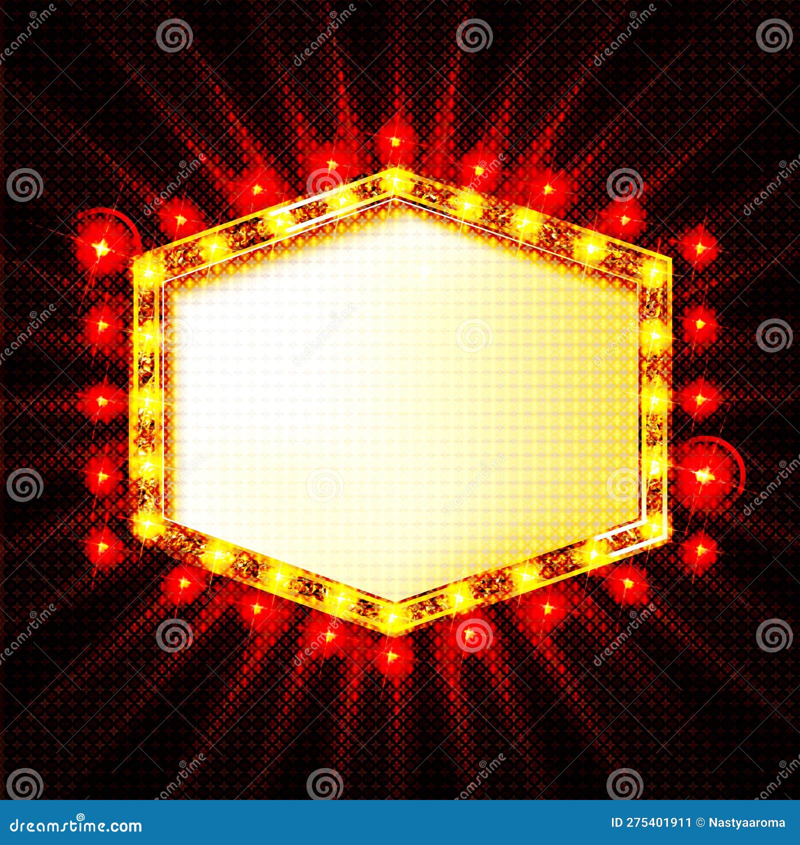 Retro light sign stock vector. Illustration of festival - 275401911