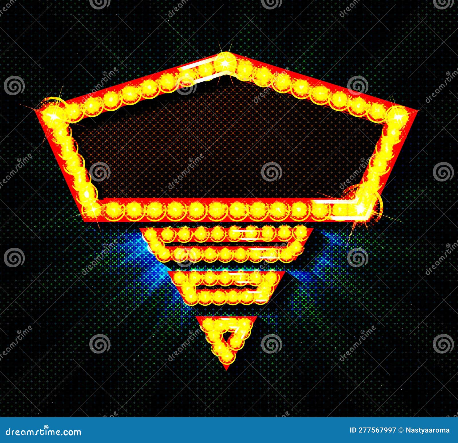 Retro light sign stock vector. Illustration of vintage - 277567997