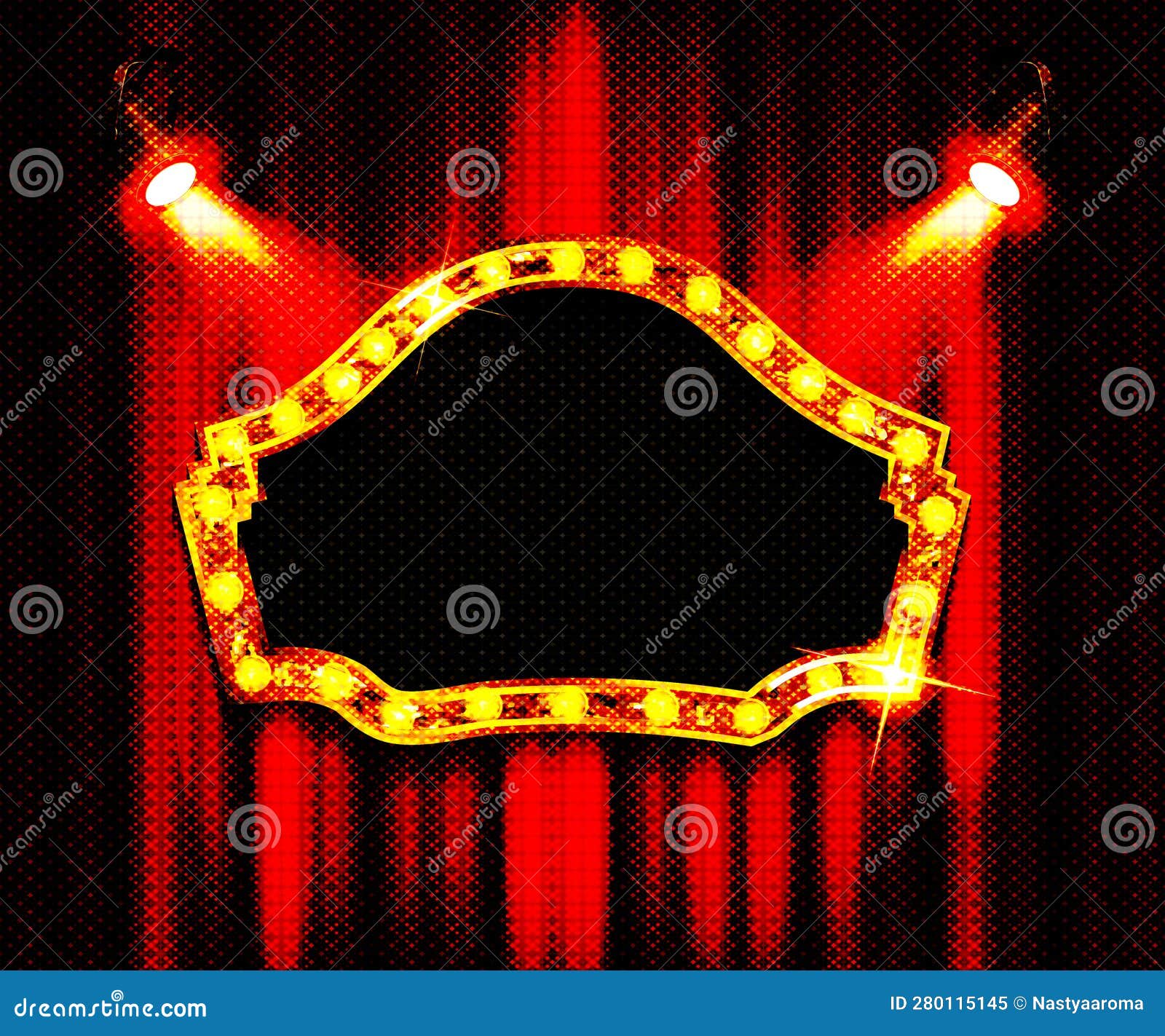 Retro Light Sign. Vintage Style Banner Stock Vector - Illustration of ...