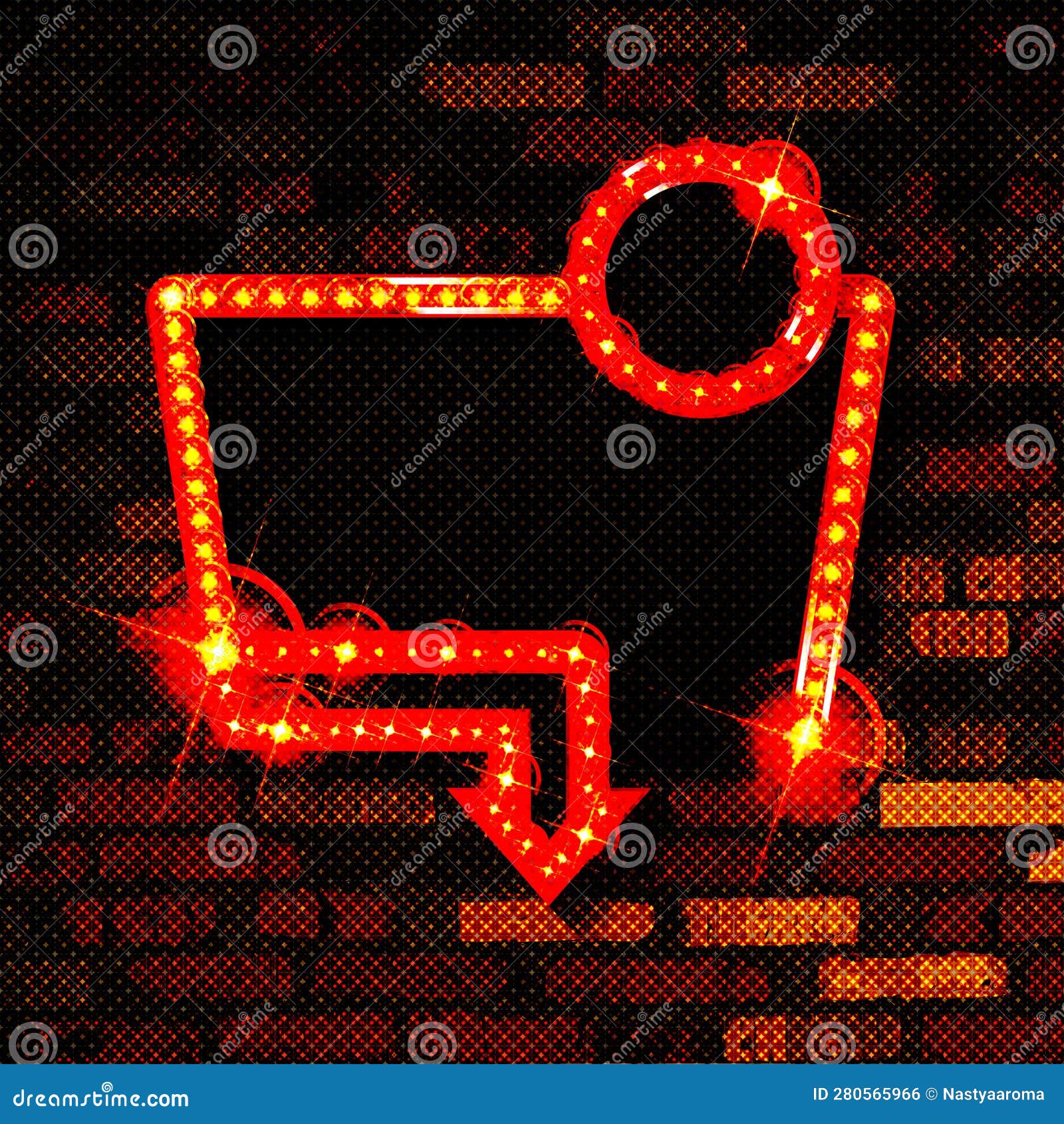 Retro Light Sign. Vintage Style Banner Stock Illustration ...