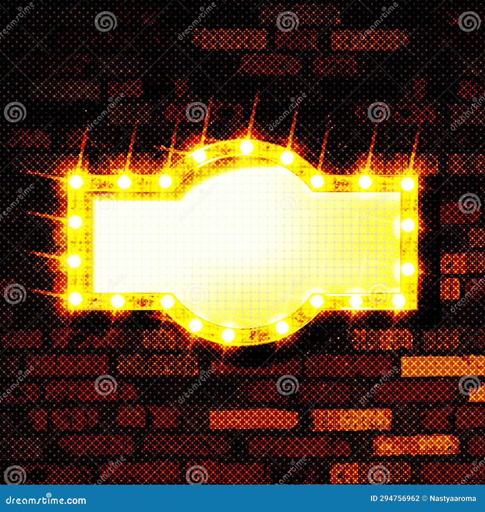 Retro Light Sign. Vintage Style Banner Stock Vector - Illustration of ...