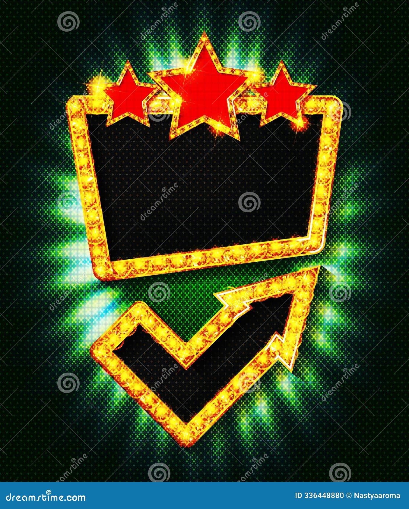 Retro Light Sign. Vintage Style Banner Stock Illustration ...