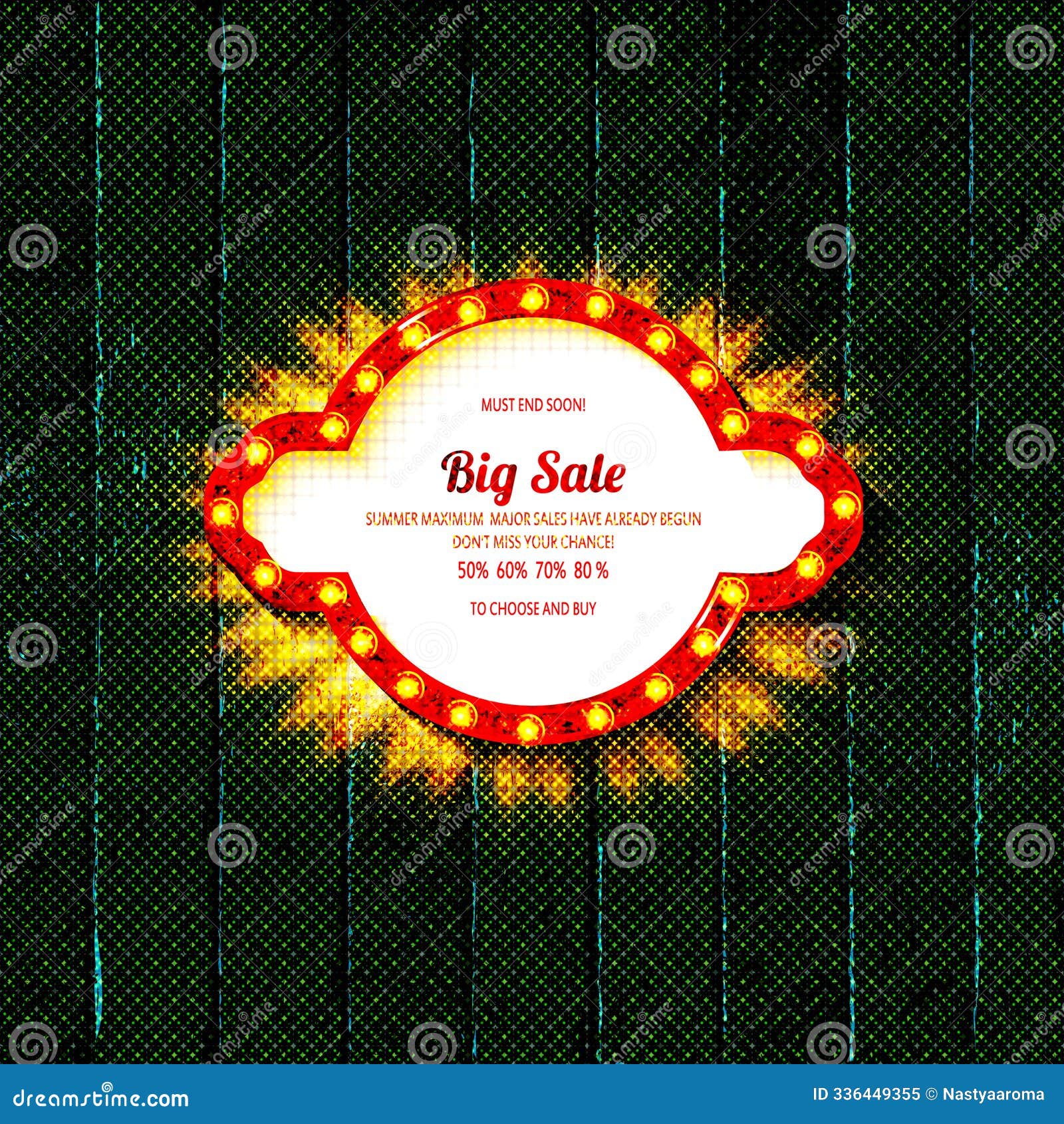 Retro Light Sign. Vintage Style Banner Stock Illustration ...