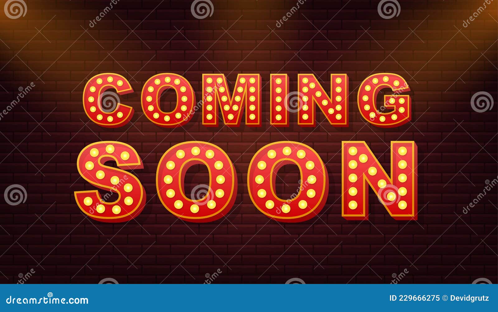 Retro Light Text Coming Soon. Retro Light Bulb. Vector Stock ...