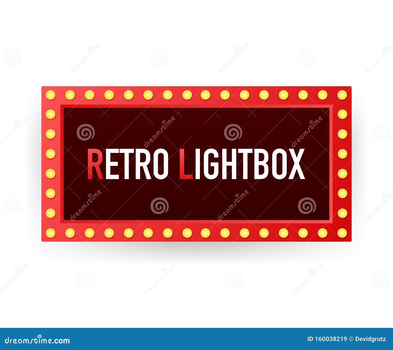 Retro Lightbox Billboard Vintage Frame. Lightbox with Customizable ...