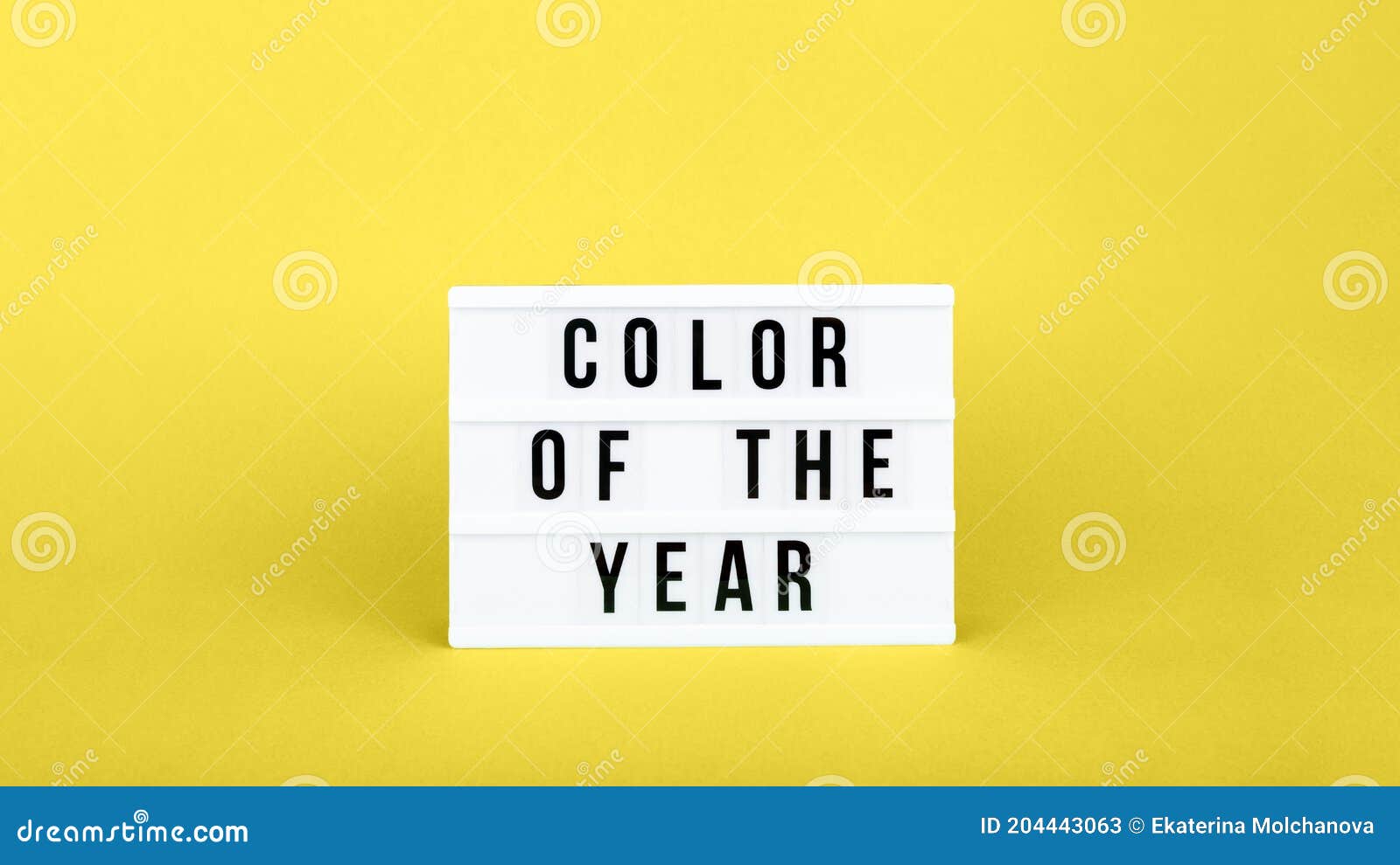 Retro Lightbox With Color Of The Year Wording On The Trendy Solid ...