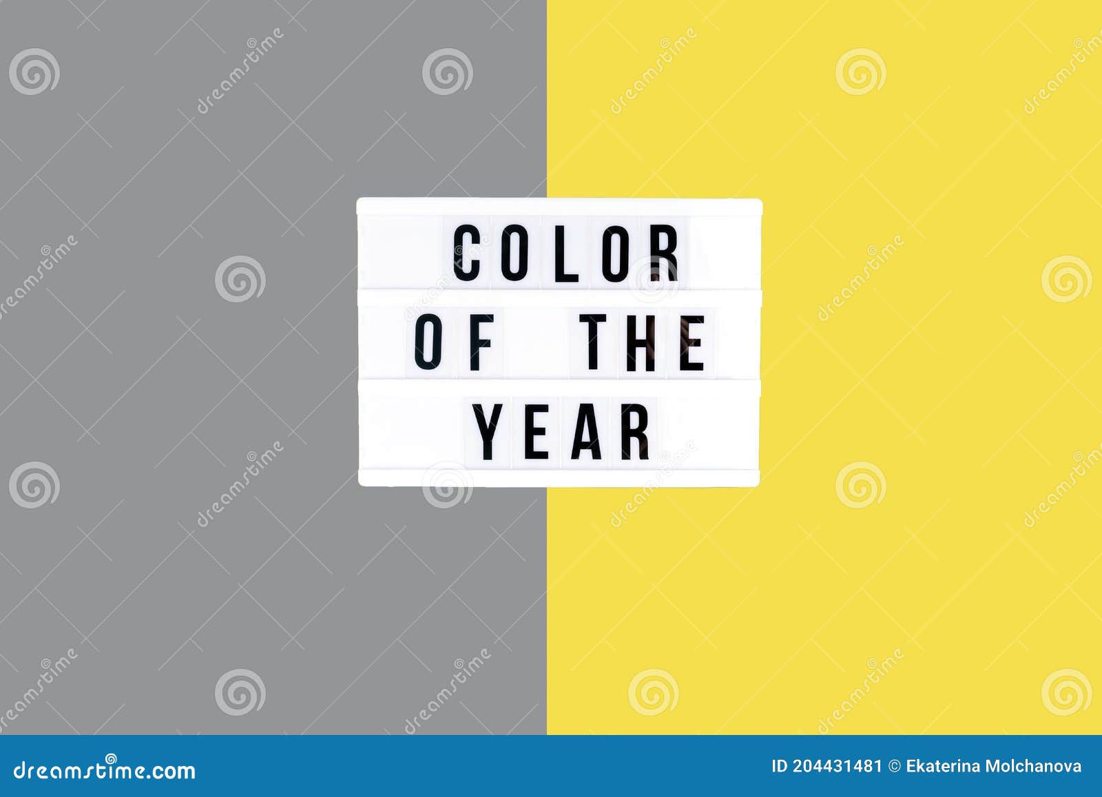 Retro Lightbox With Color Of The Year Wording On The Trendy Solid ...