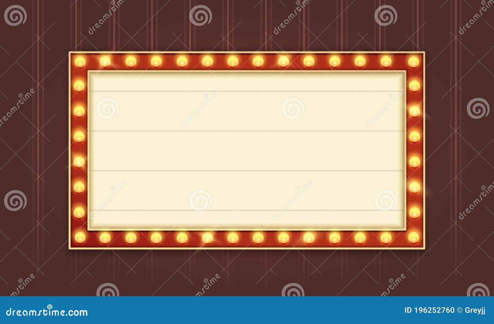 Retro Lightbox with Red Border and Straight Corners Stock Vector ...