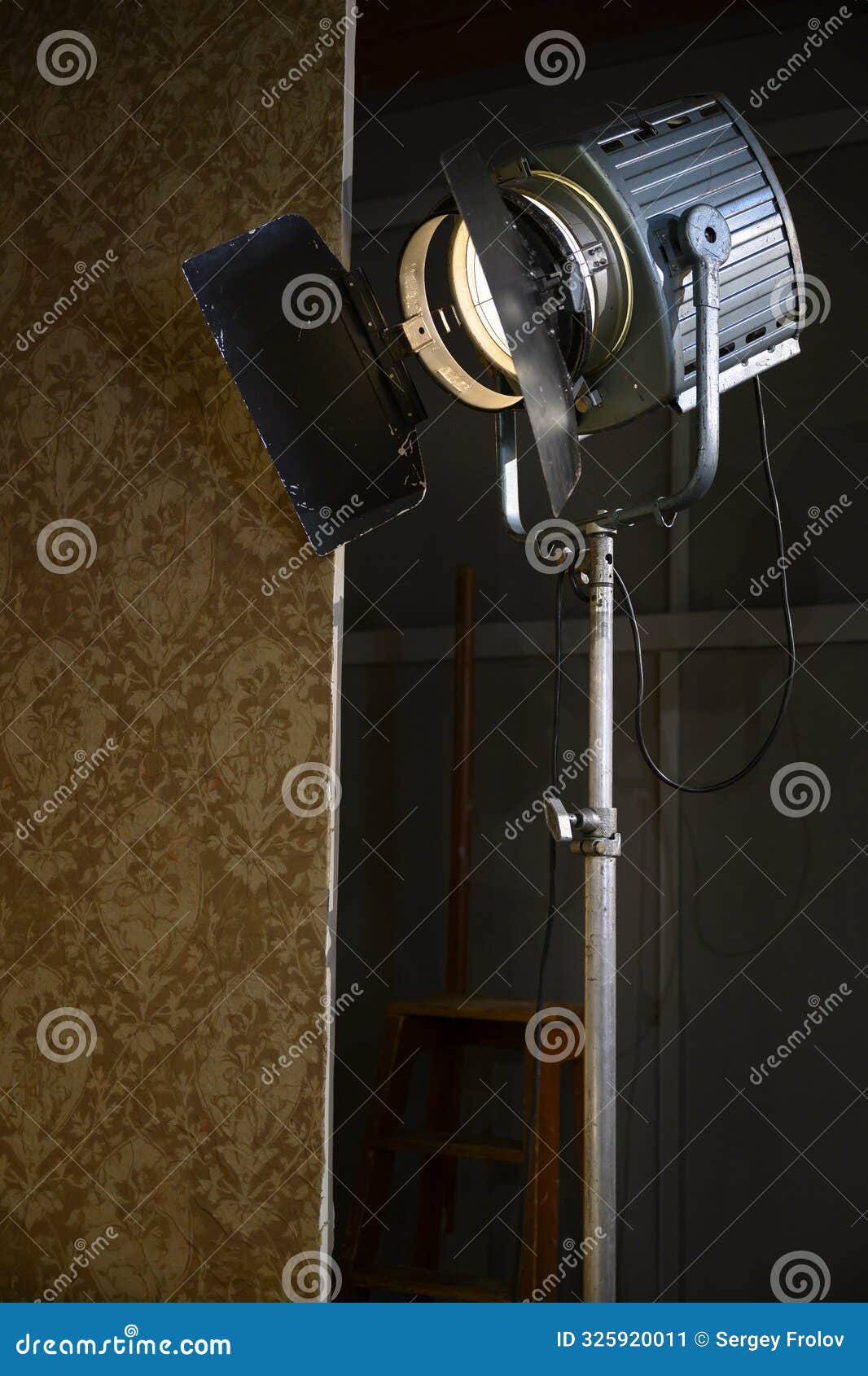 Retro Lighting Device for Filming a Movie Stock Image - Image of ...