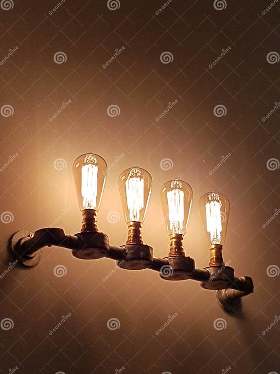 Retro lights stock image. Image of lights, style, industrial - 137652141