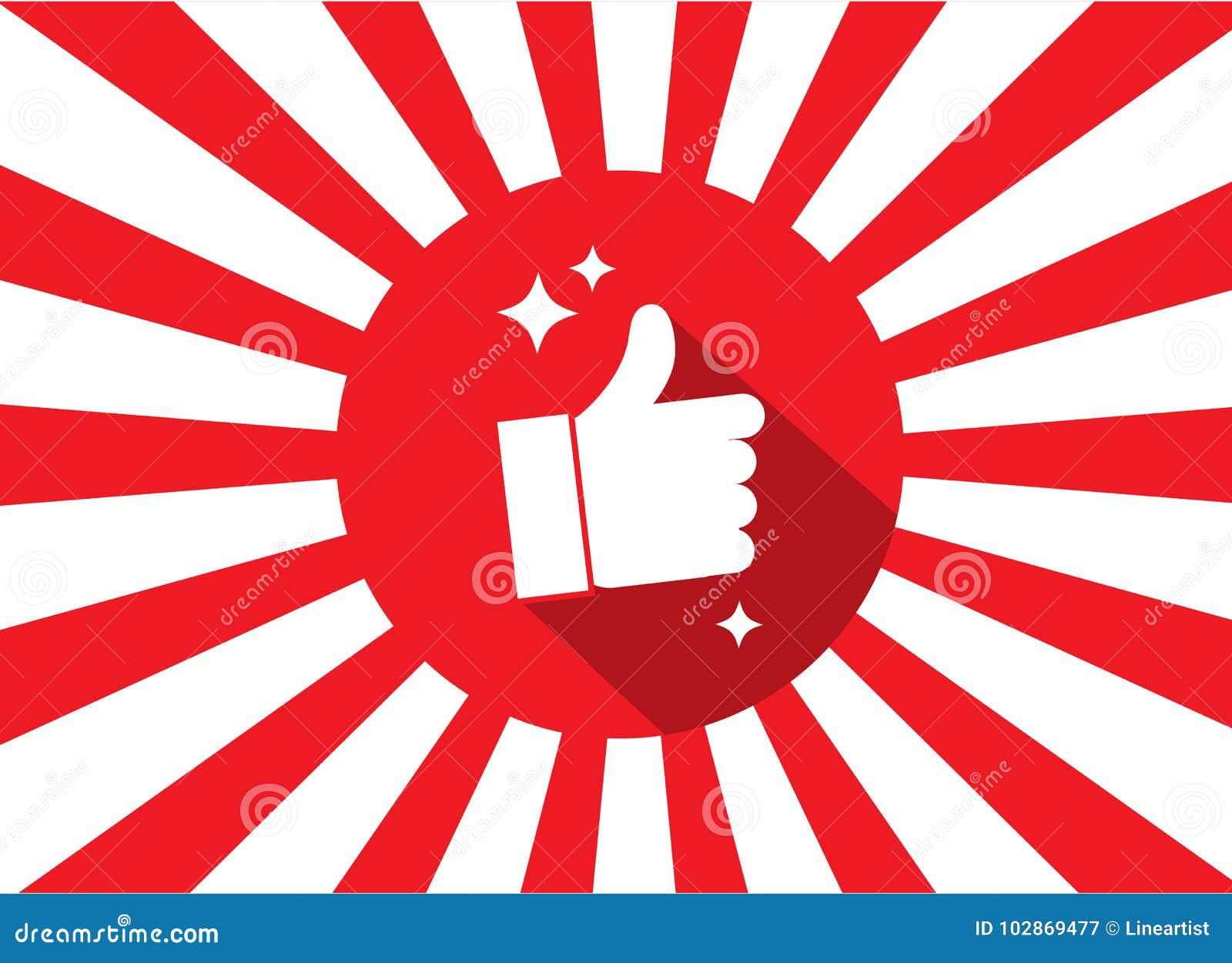 Retro Like Button Vector Background Stock Illustration - Illustration ...