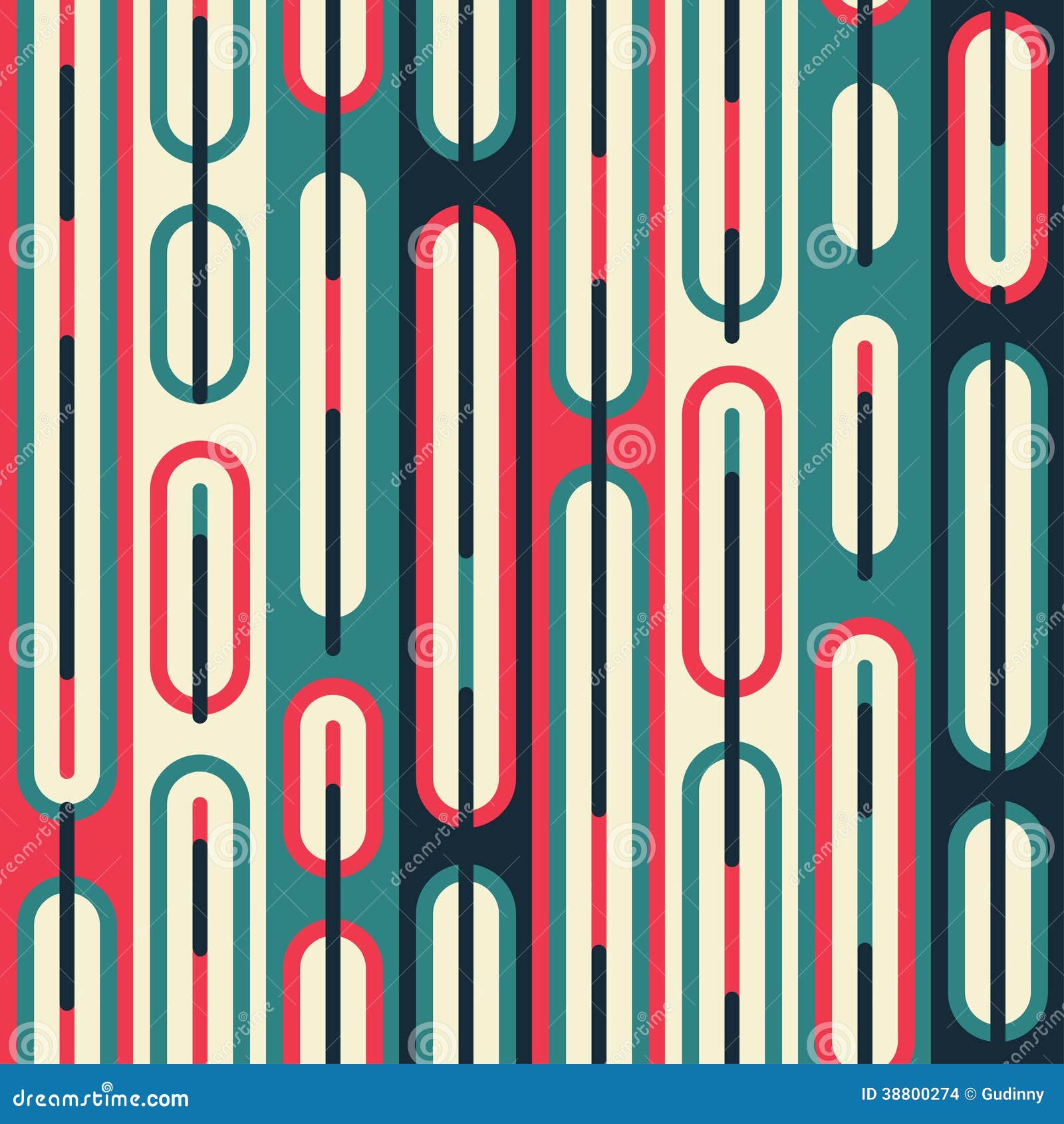 Retro Line Seamless Pattern Stock Vector - Illustration of background ...