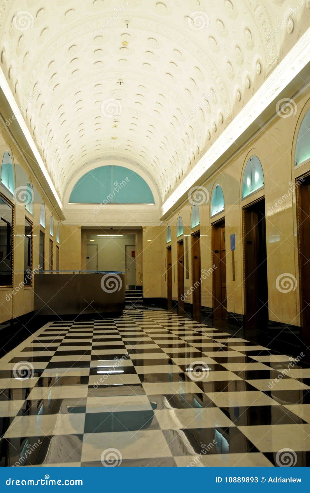 Retro lobby and elevator stock image. Image of indoors - 10889893