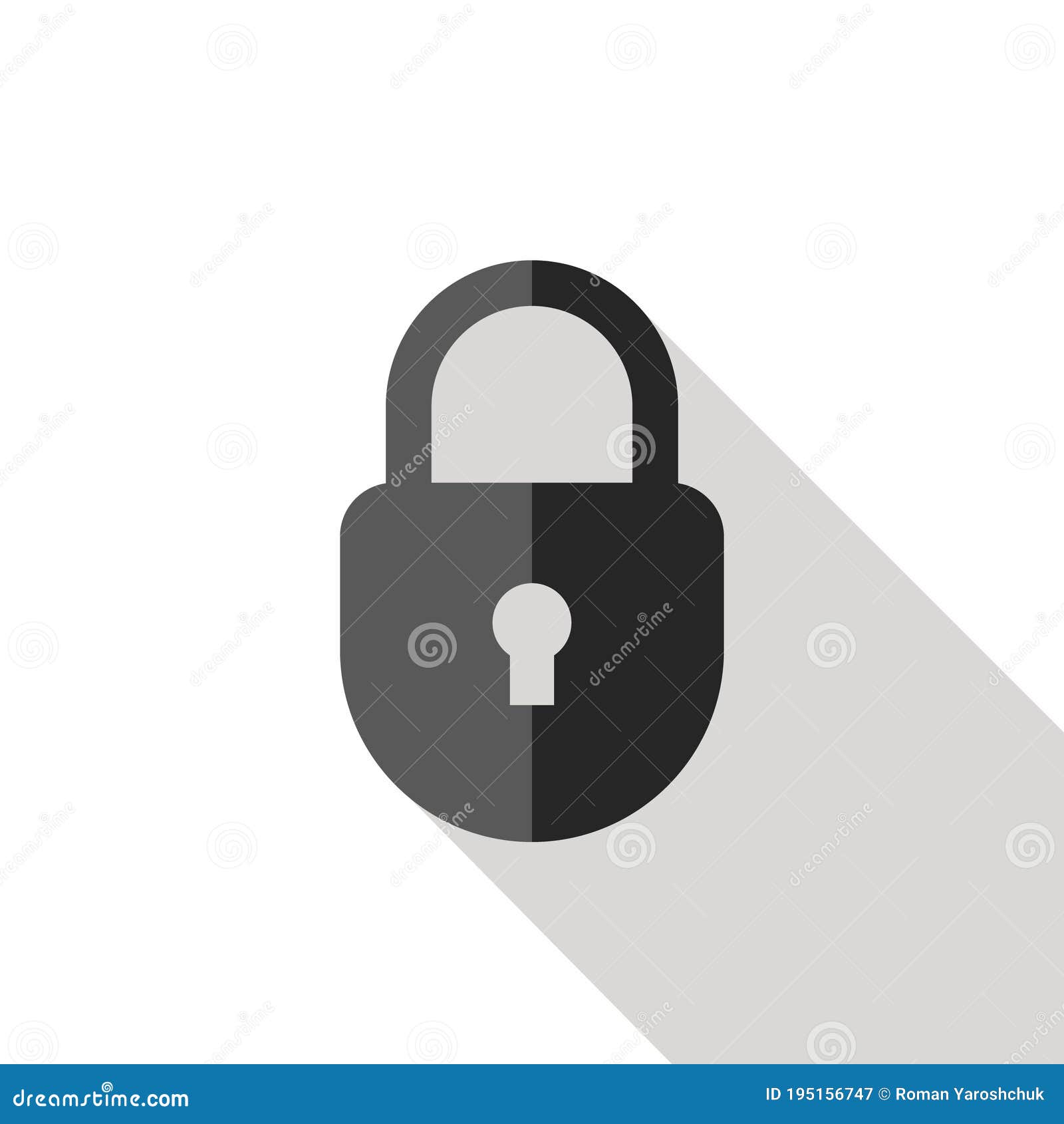 Retro Lock Vector Icon. Concept Flat Lock. Vector Illustration Stock ...