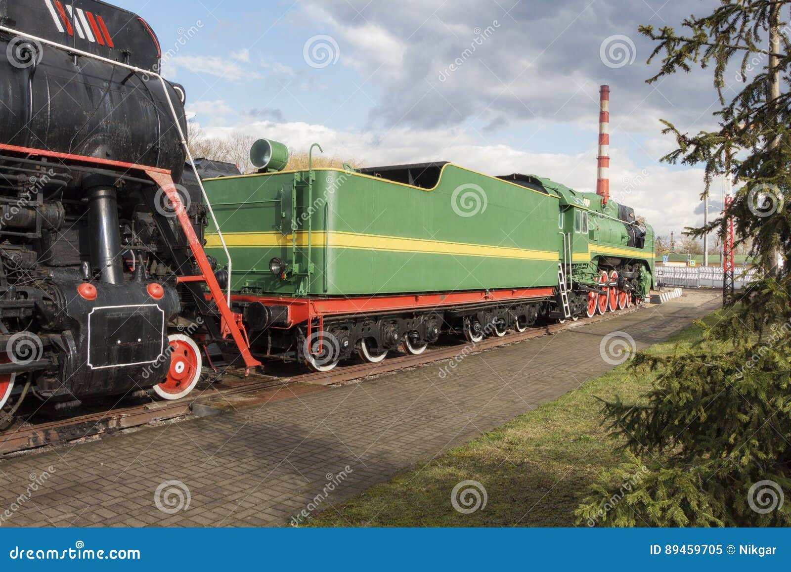 Retro locomotive. stock image. Image of urban, steel - 89459705